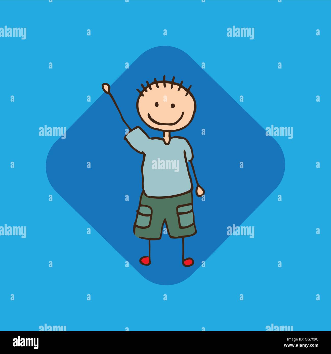 happy child icon Stock Vector Image & Art - Alamy