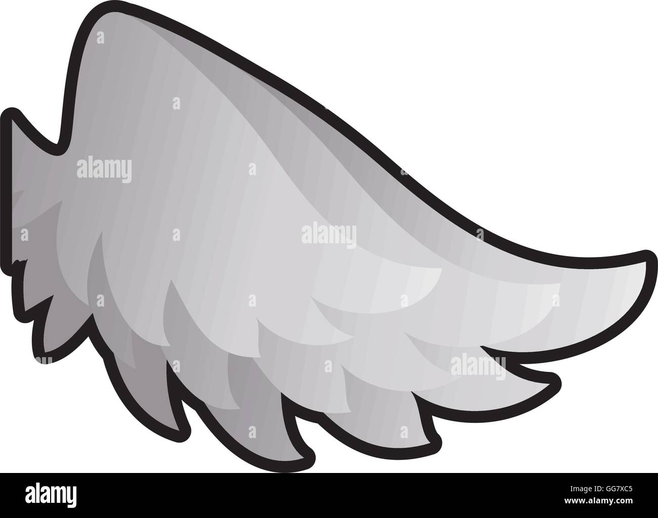 wing feather animal bird angel icon. Vector graphic Stock Vector Image ...