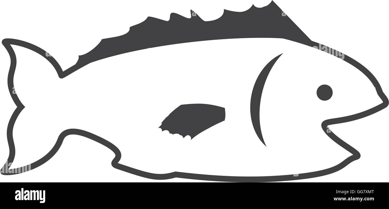 fish sea life marine aquatic swim icon. Vector graphic Stock Vector ...