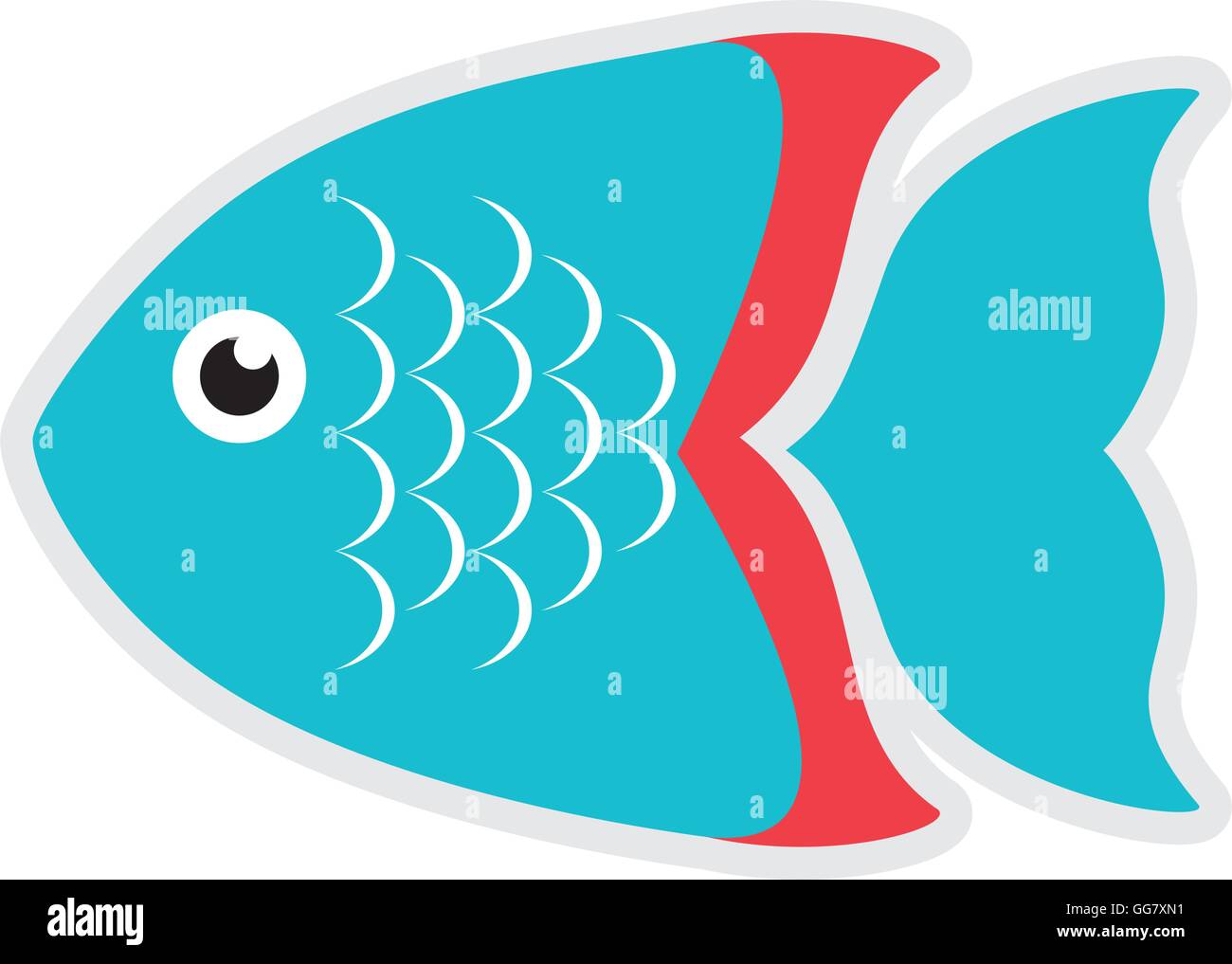 fish sea life marine aquatic swim icon. Vector graphic Stock Vector ...