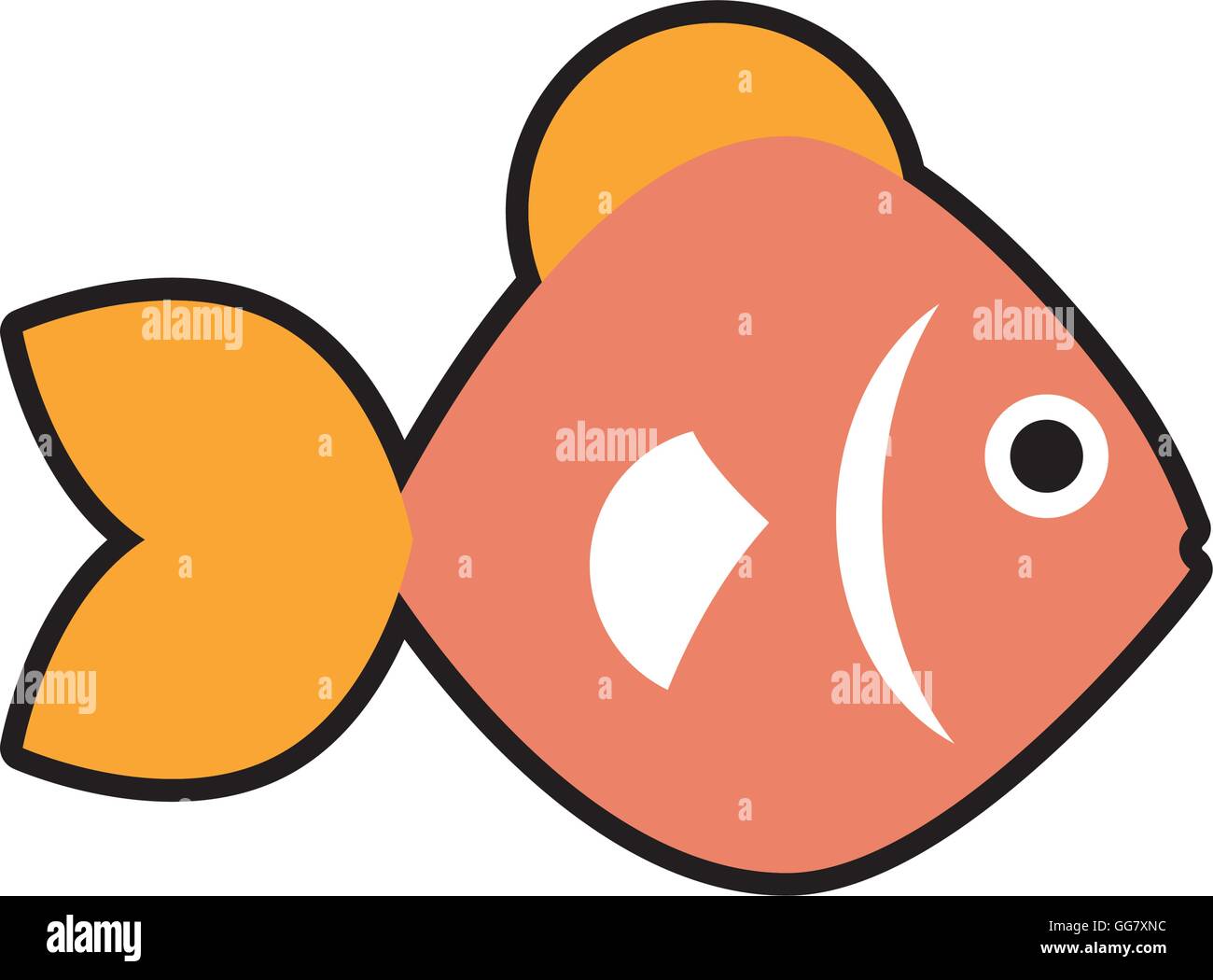 fish sea life marine aquatic swim icon. Vector graphic Stock Vector ...