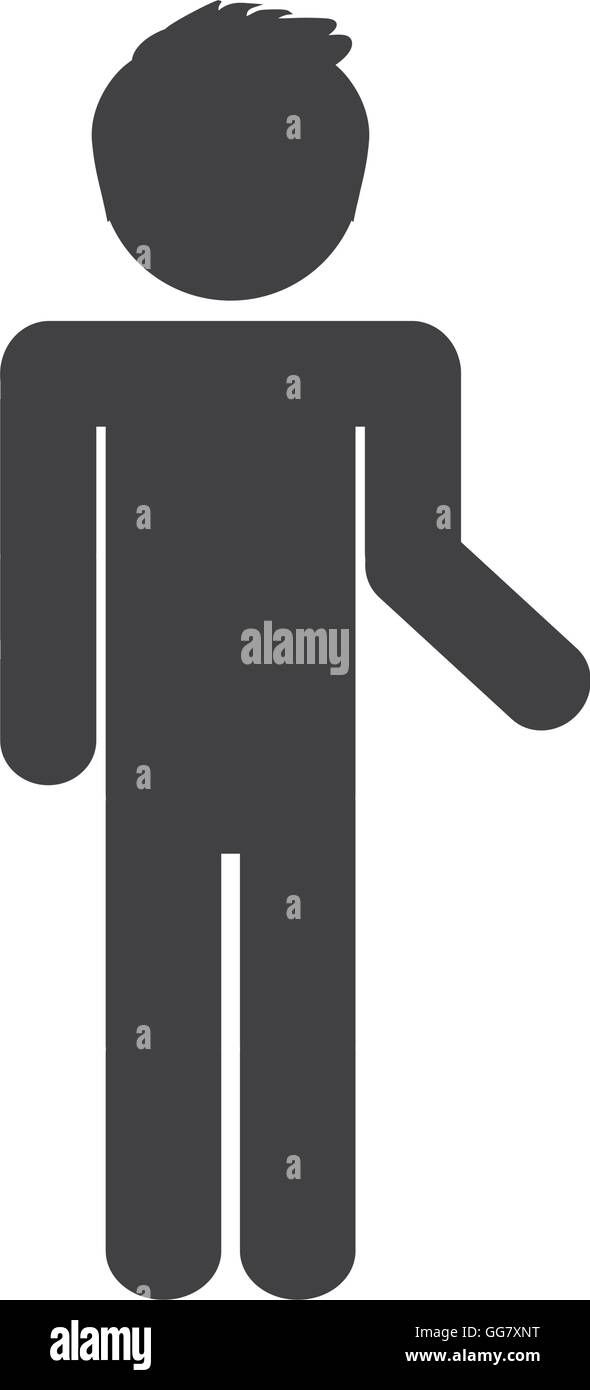 pictogram action male man silhouette social media icon. Vector g Stock ...
