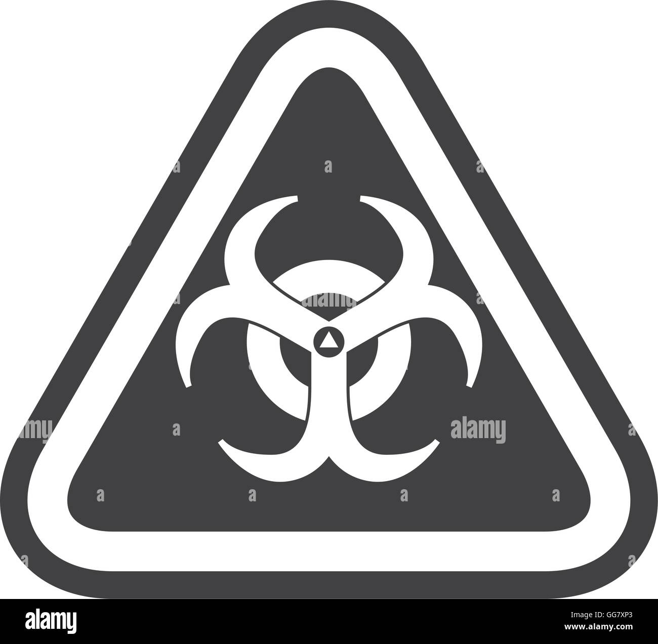 biohazard sign triangle warning icon. Vector graphic Stock Vector Image ...