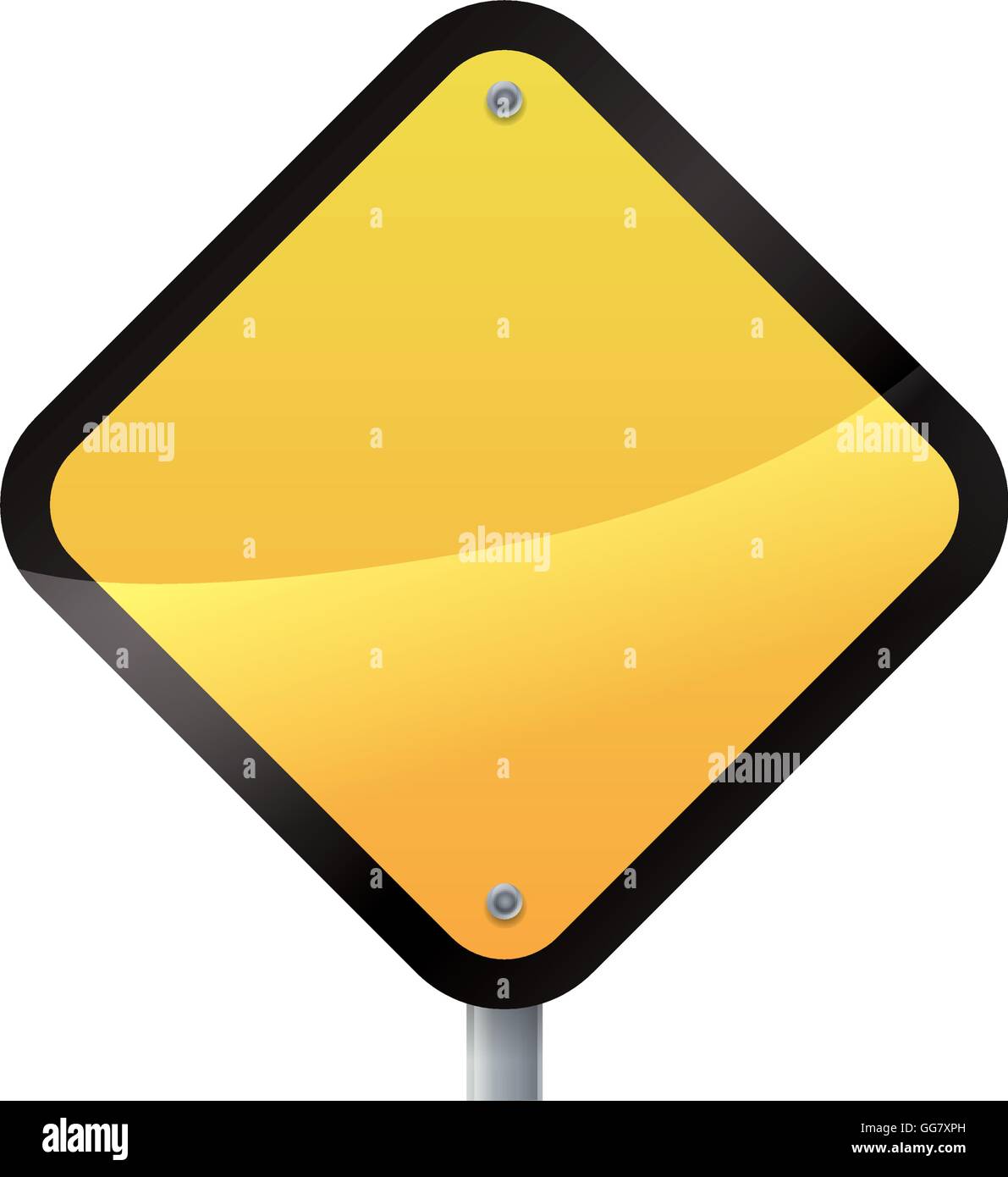 road sign yellow warning icon. Vector graphic Stock Vector Image & Art ...