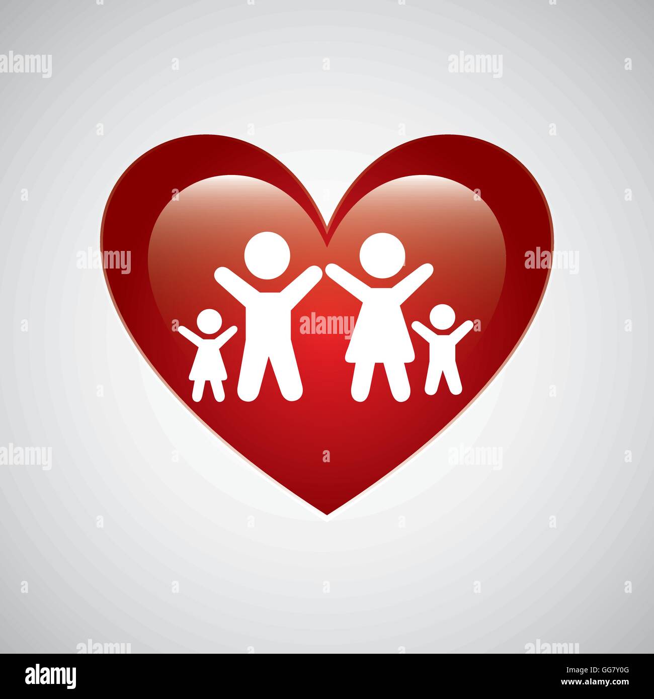 family people love heart Stock Vector Image & Art - Alamy