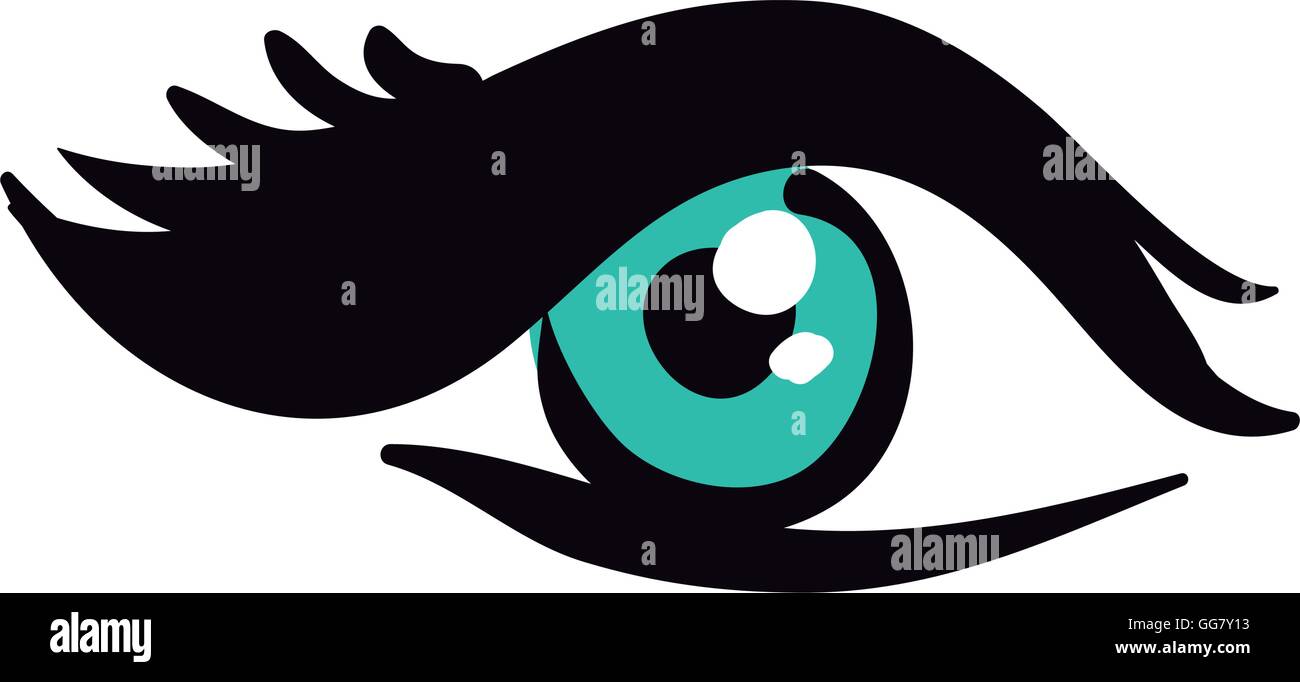 eye look view human optical icon. Vector graphic Stock Vector Image ...