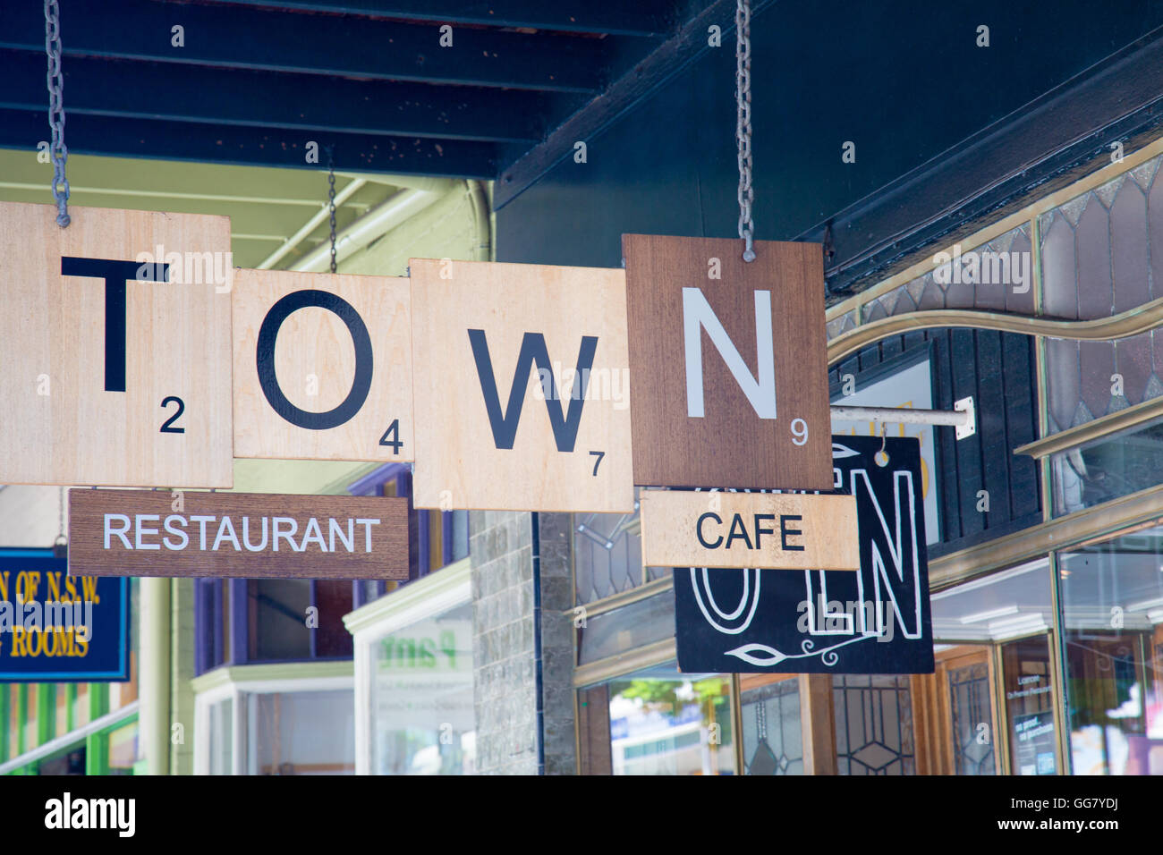 Cafe sign letters hi-res stock photography and images - Alamy
