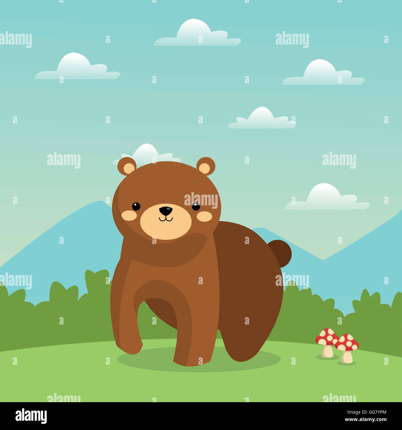 Woodland bear sign Stock Vector Images - Alamy