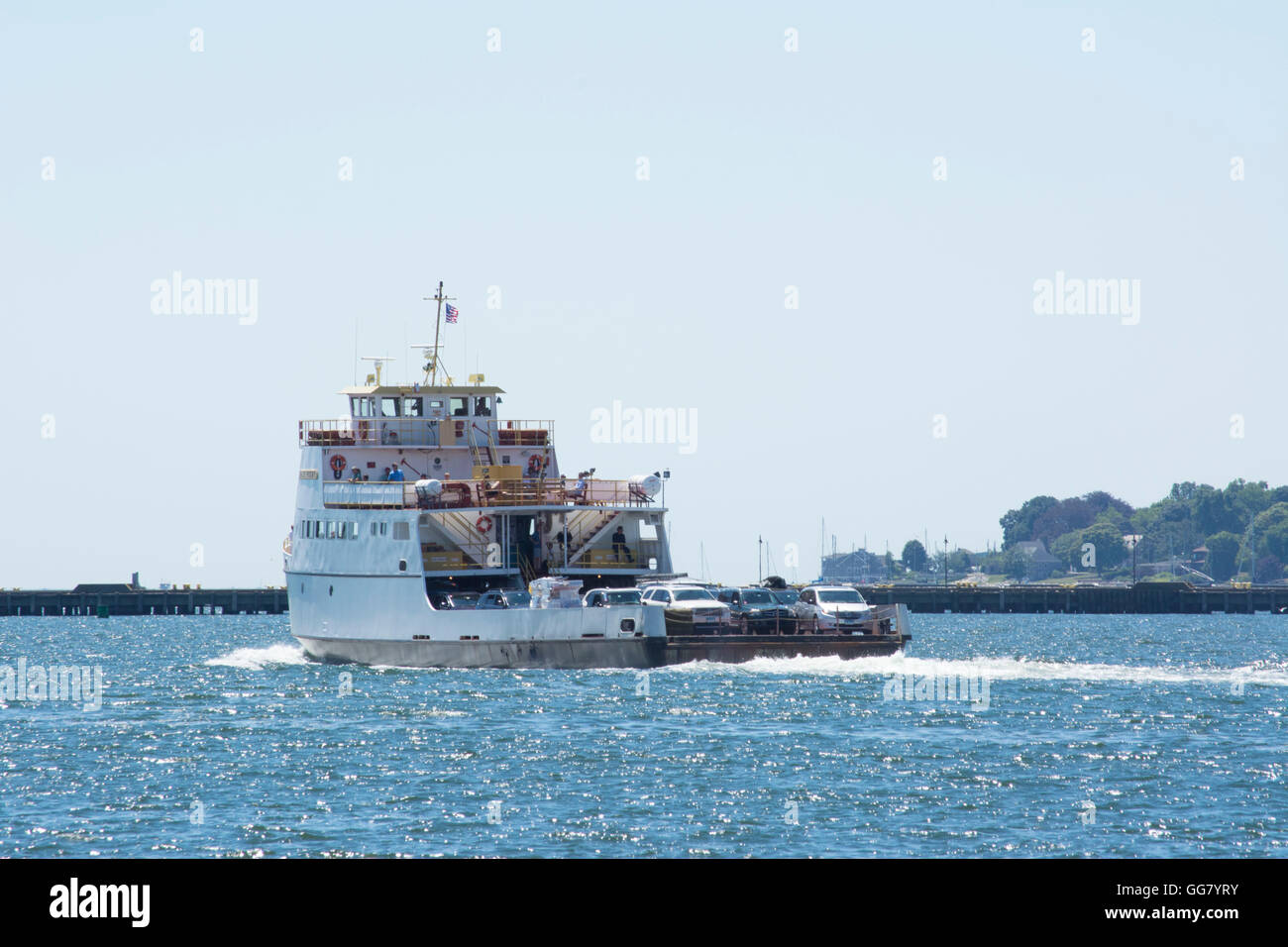 Ferry on the water Stock Photo - Alamy