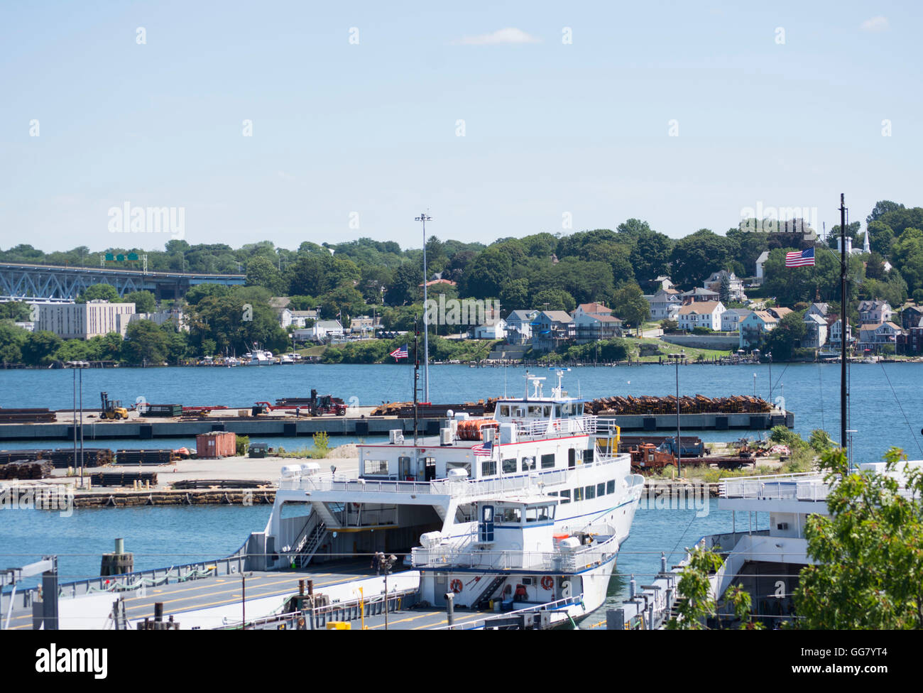 Ferry on the shore Stock Photo - Alamy