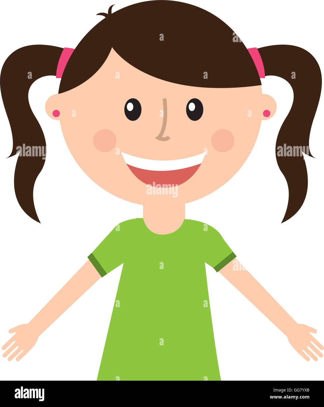 little girl smile icon Stock Vector Image & Art - Alamy