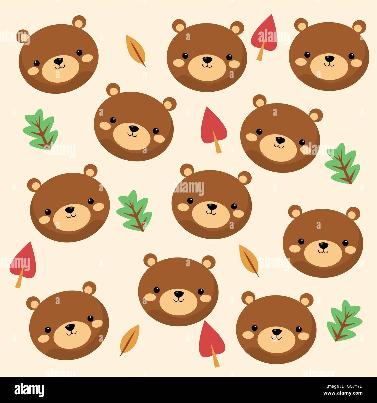 Bear cartoon icon. Woodland animal. Vector graphic Stock Vector Image ...