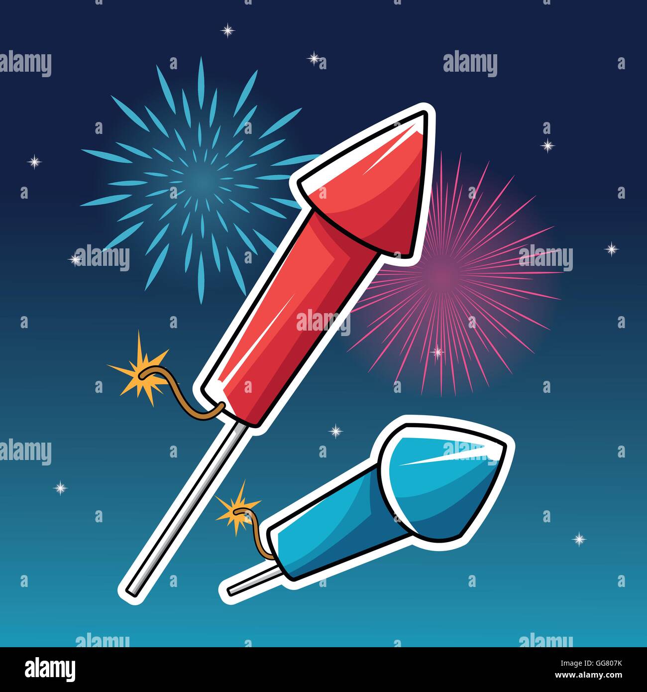 firework celebration explosion night icon. Vector graphic Stock Vector ...