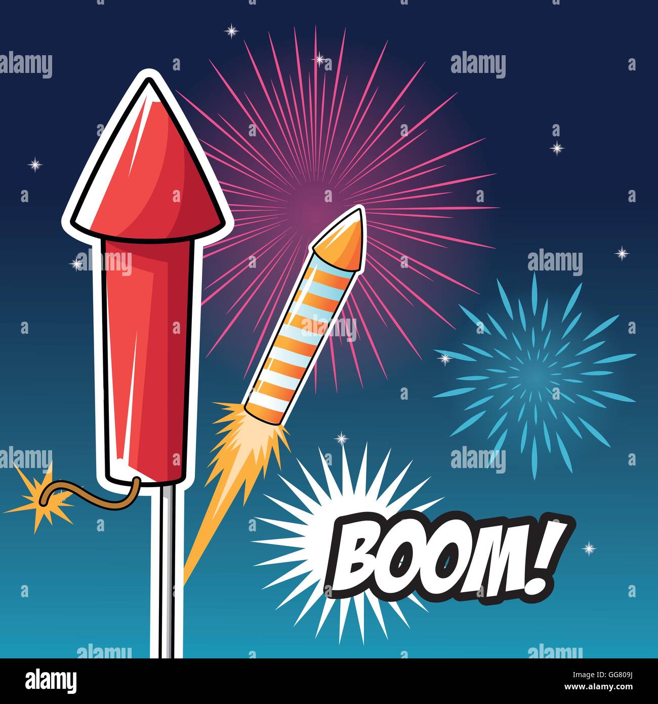 firework celebration explosion night icon. Vector graphic Stock Vector ...