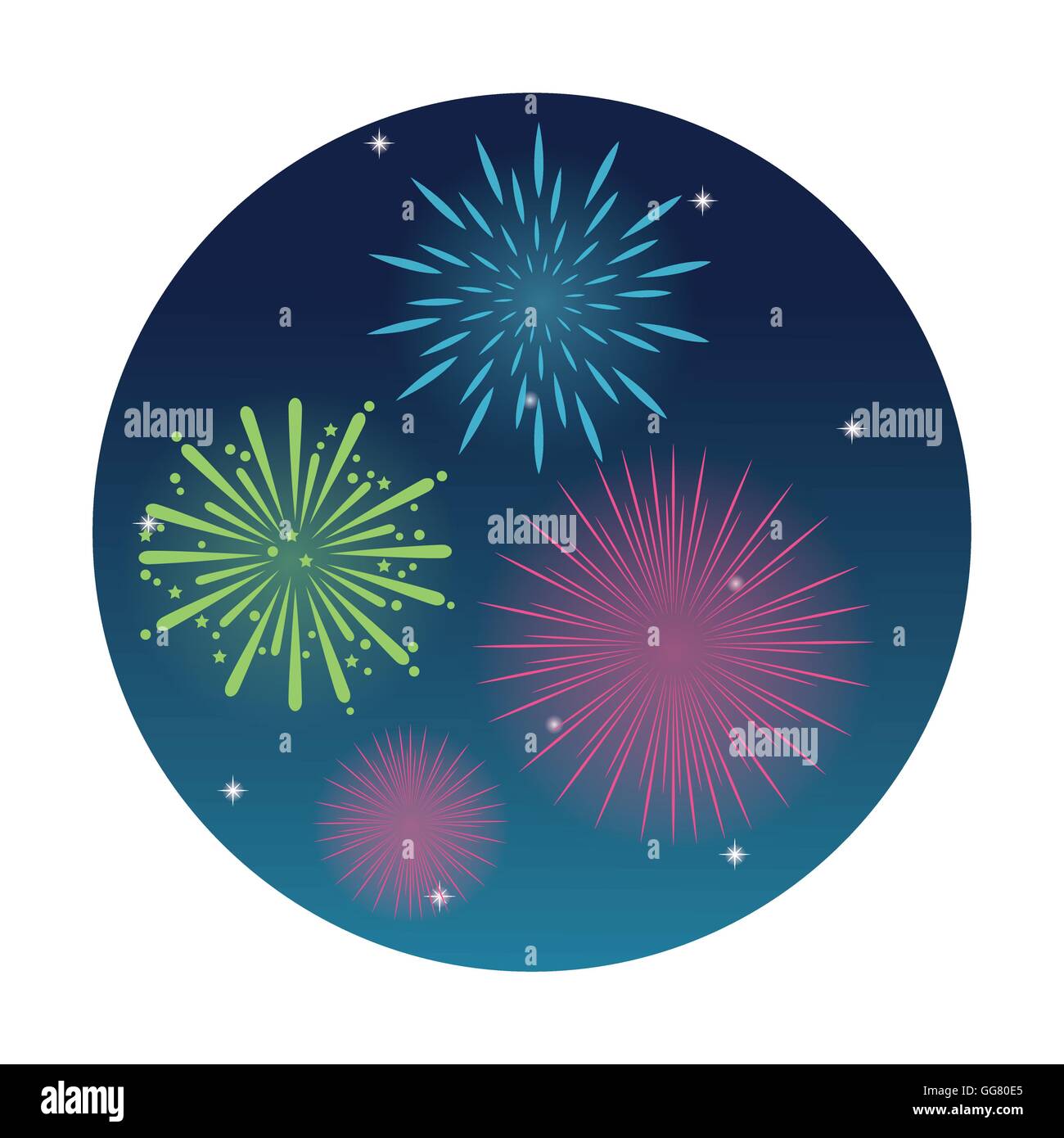 firework celebration explosion night icon. Vector graphic Stock Vector ...