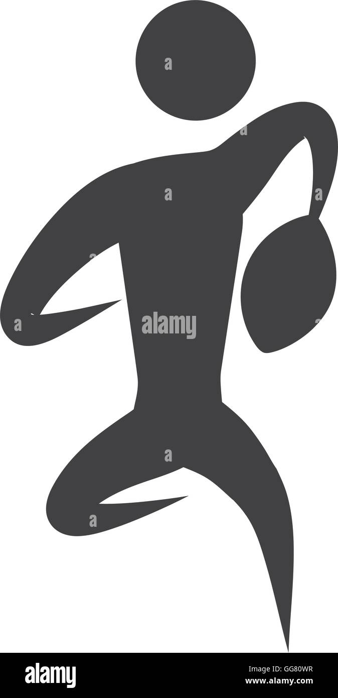 pictogram action move sport fitness icon. Vector graphic Stock Vector ...