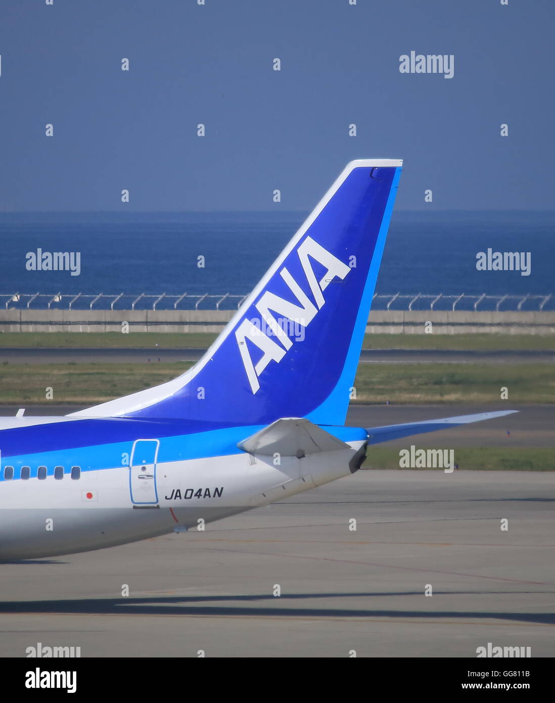 All Nippon Air ANA airplane at Nagoya Centrair Airport - ANA is a ...
