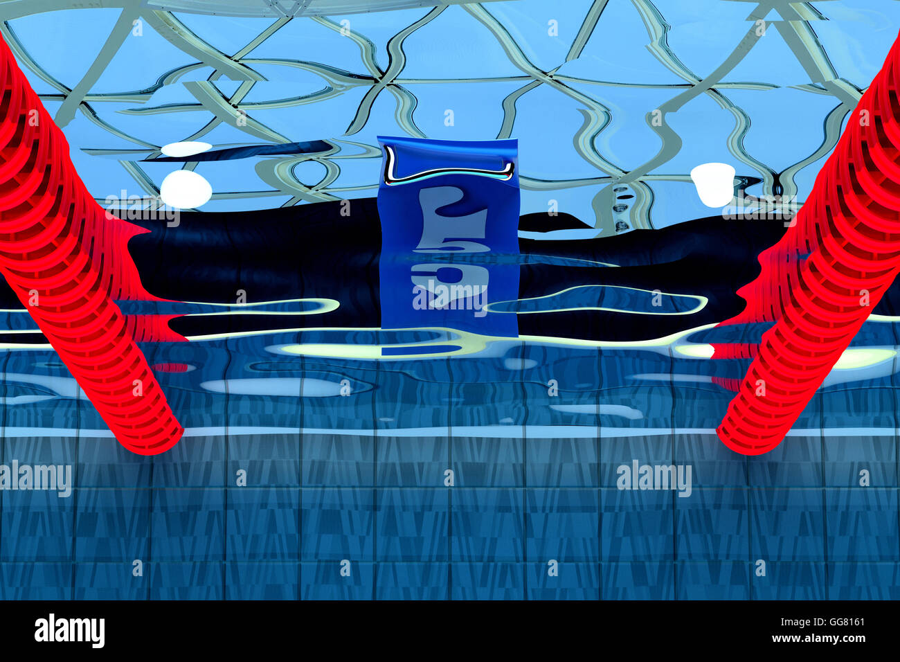 3D rendering of swimming pool finish under water Stock Photo - Alamy