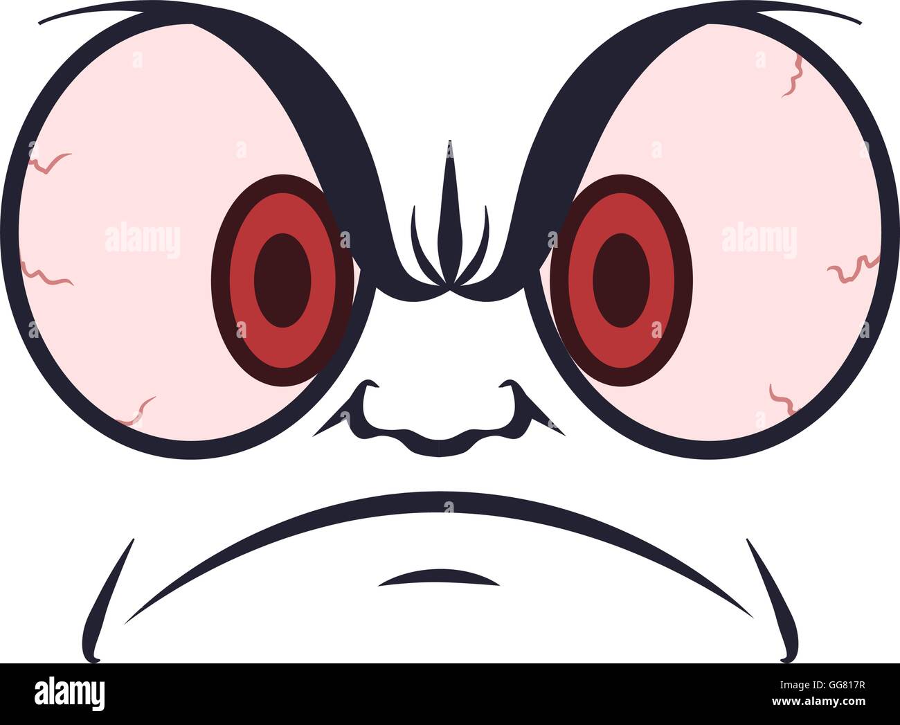 face angry eyes expression cartoon icon. Vector graphic Stock Vector ...