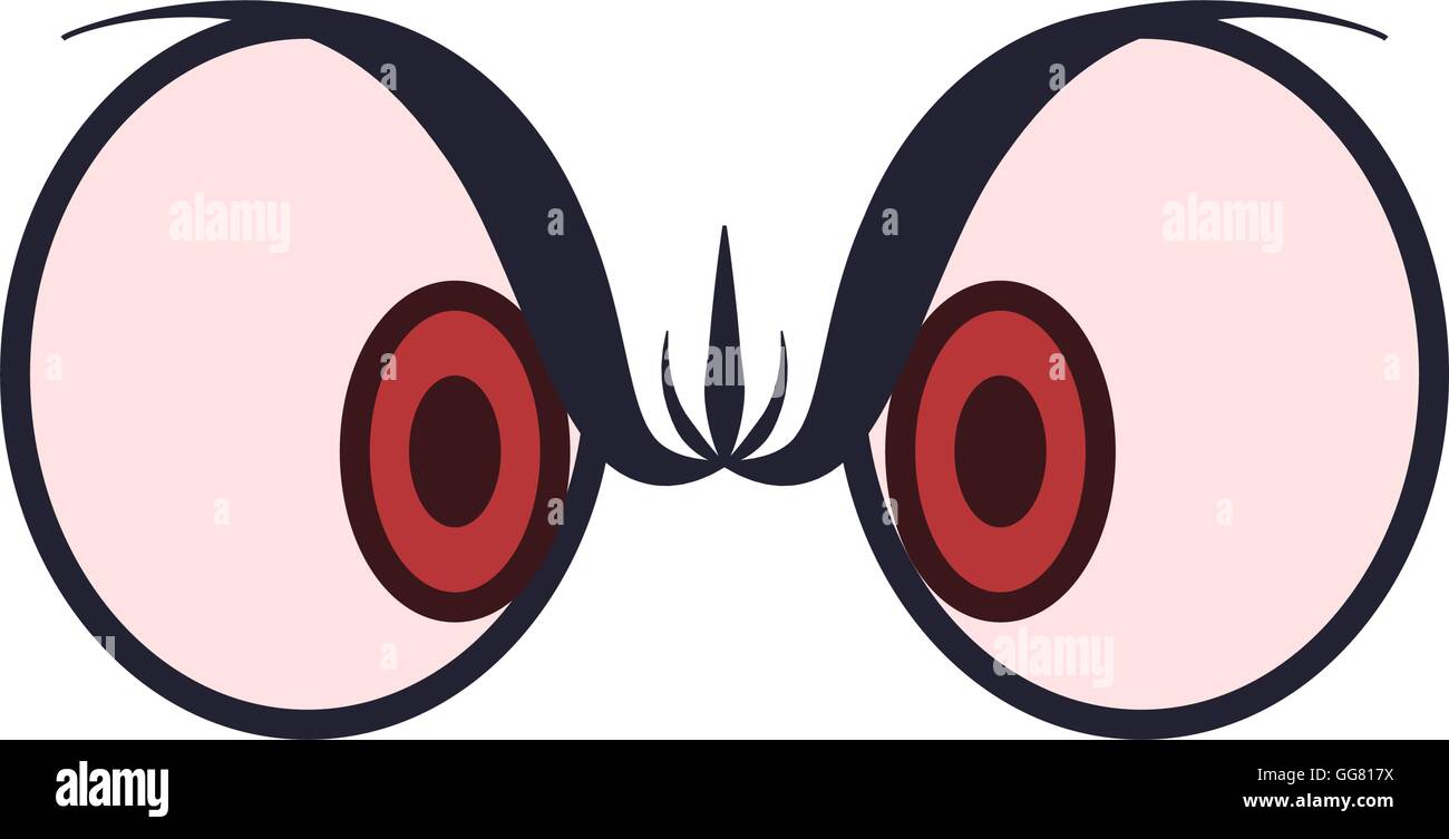 face angry eyes expression cartoon icon. Vector graphic Stock Vector ...