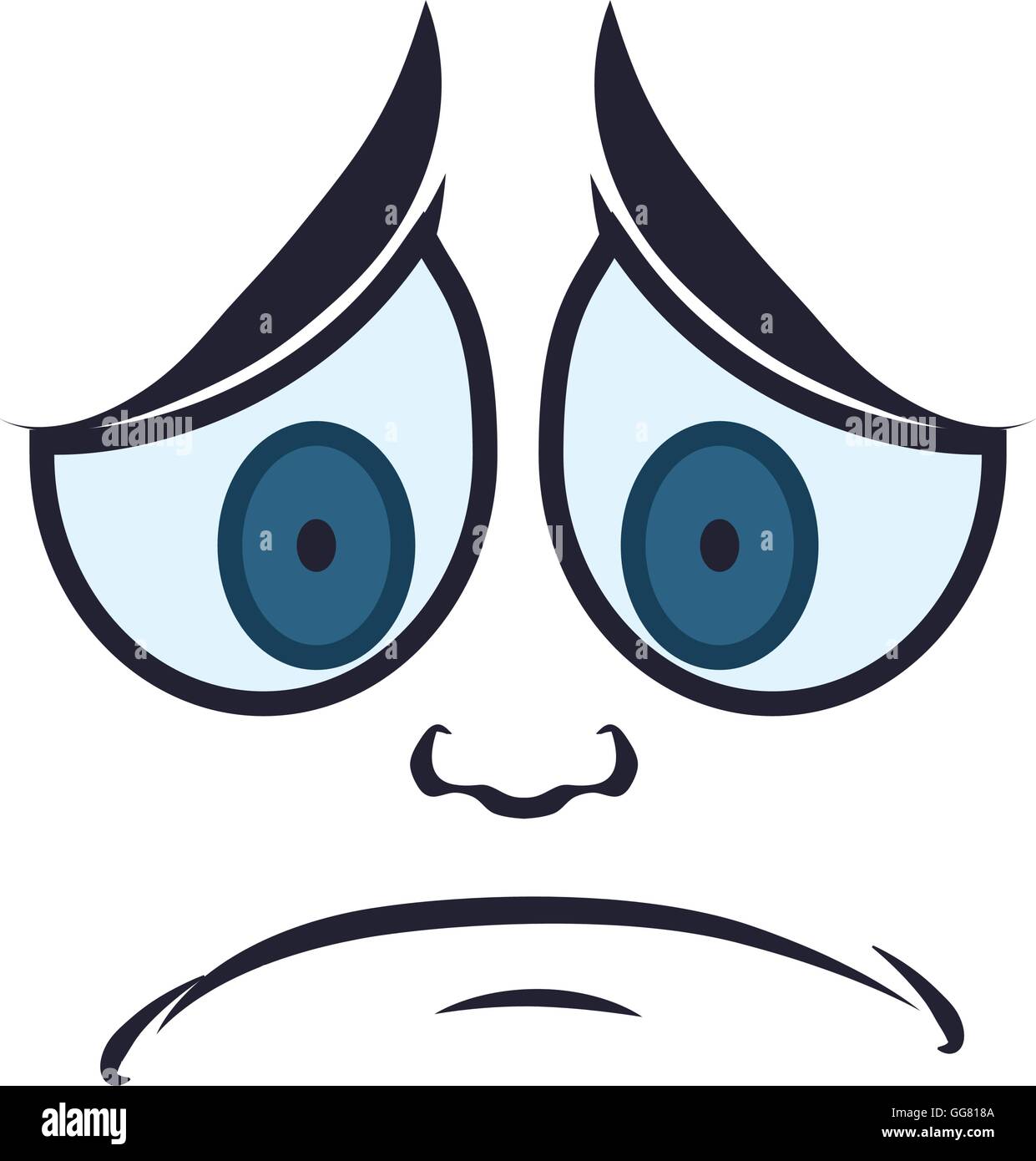 face sad eyes expression cartoon icon. Vector graphic Stock Vector ...