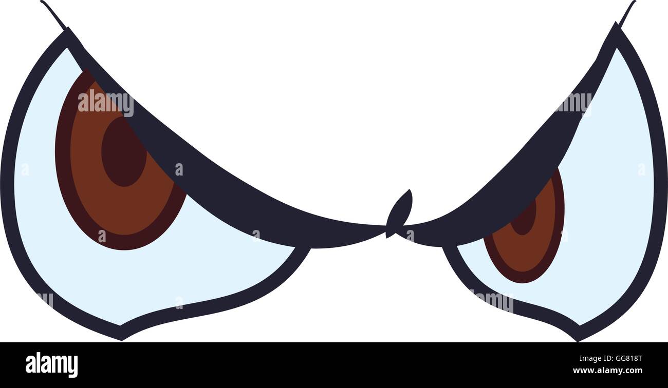 face angry expression cartoon icon. Vector graphic Stock Vector Image ...