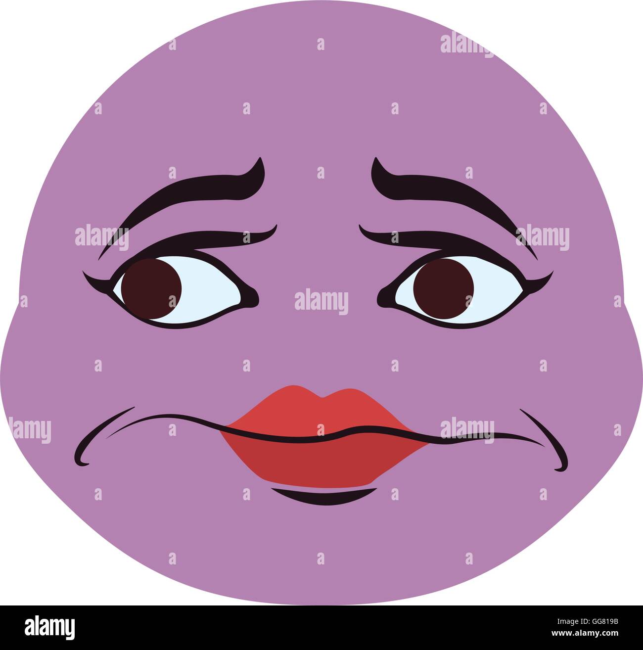 face sad sphere expression cartoon icon. Vector graphic Stock Vector ...