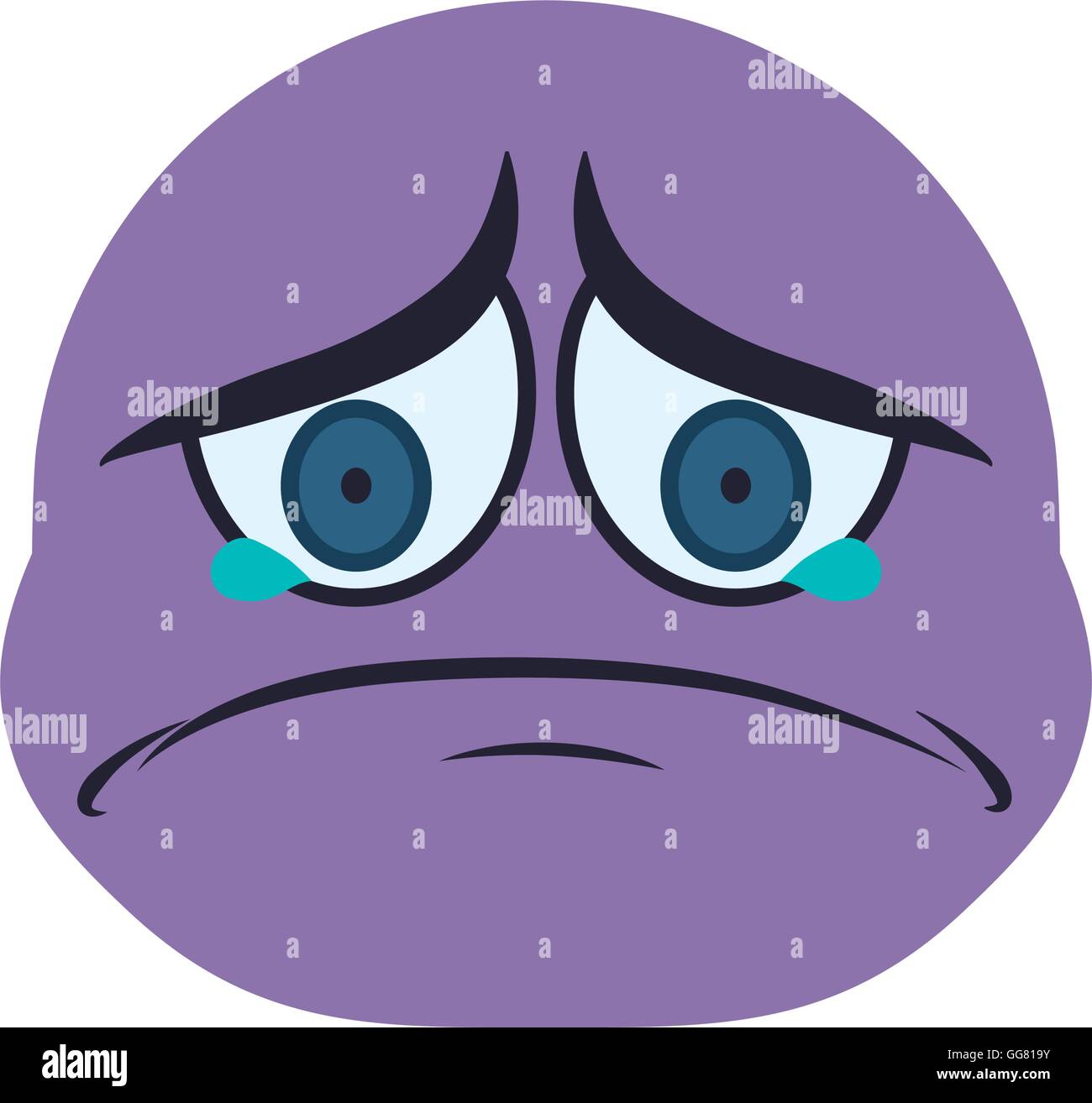 face sad sphere expression cartoon icon. Vector graphic Stock Vector ...