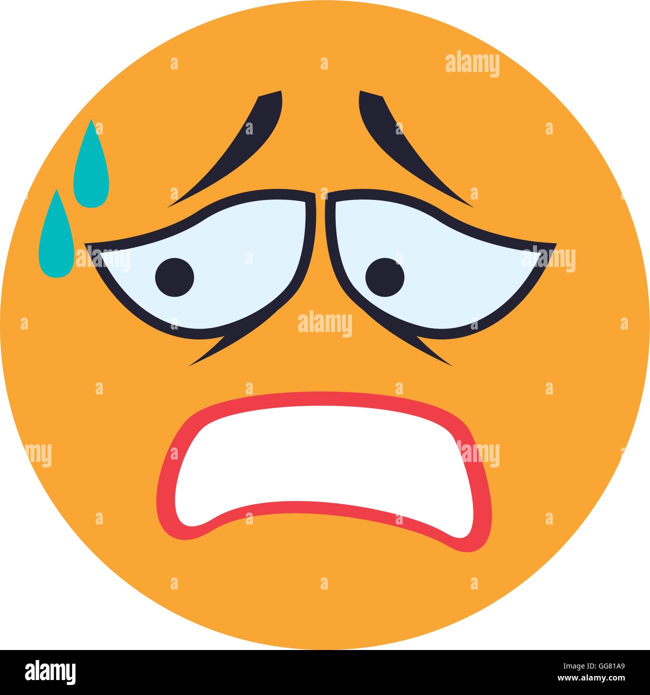 face sad sphere expression cartoon icon. Vector graphic Stock Vector ...