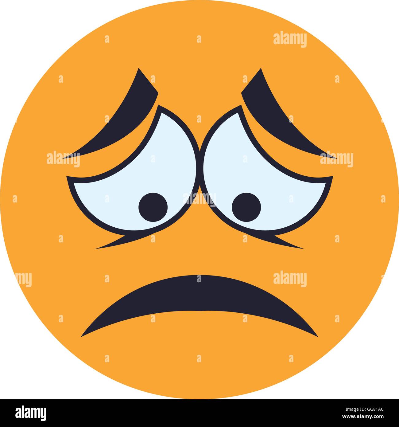 face sad sphere expression cartoon icon. Vector graphic Stock Vector ...