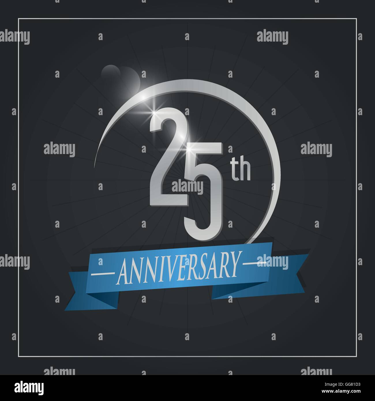25 Year. Celebrating Anniversary. Vector graphic Stock Vector Image ...