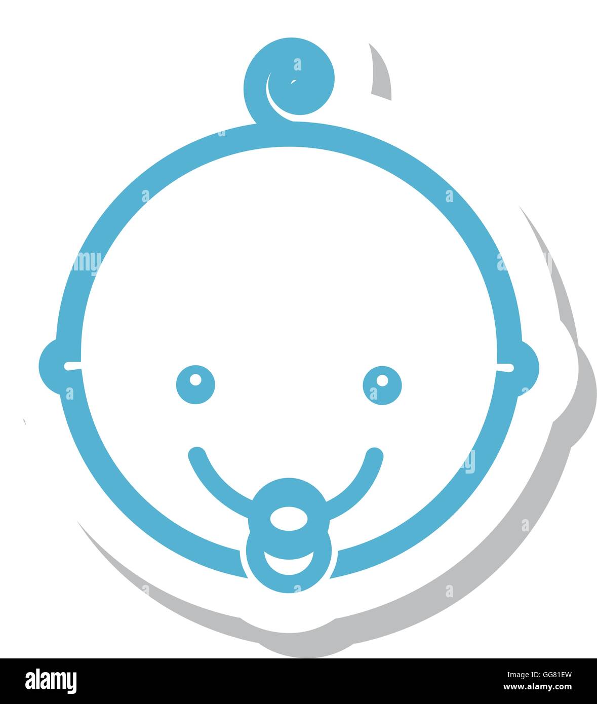 head cute baby isolated icon Stock Vector Image & Art - Alamy