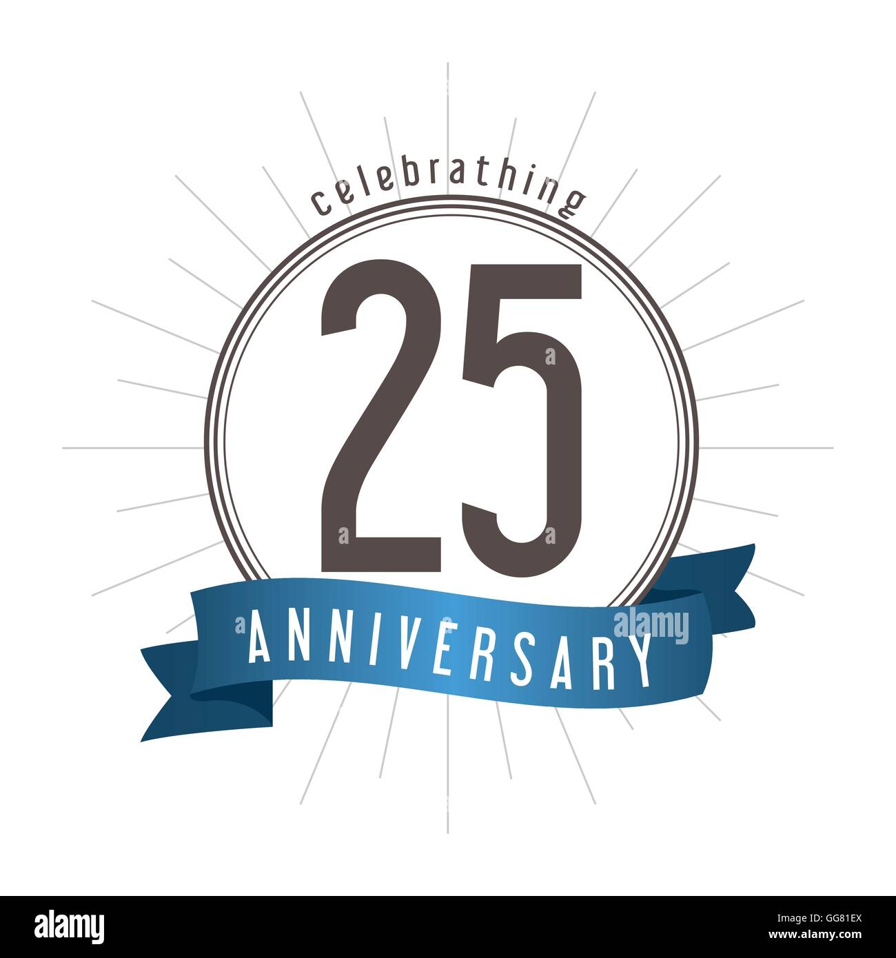 25 Year. Celebrating Anniversary. Vector graphic Stock Vector Image ...
