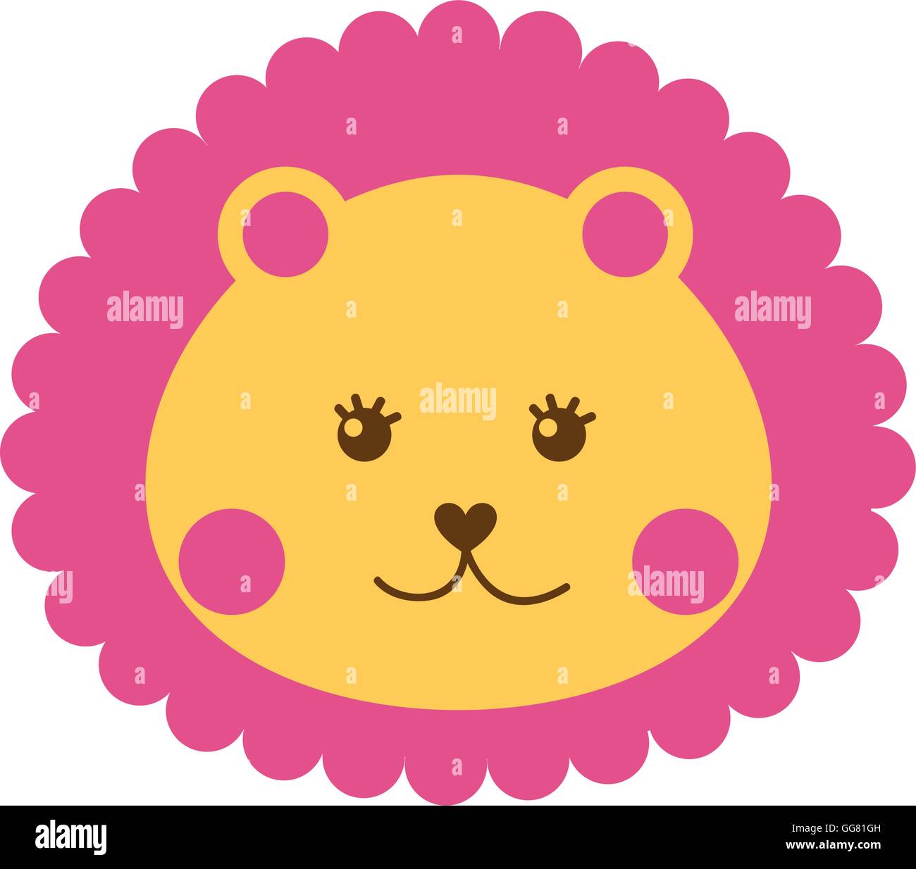 cute lion isolated icon Stock Vector Image & Art - Alamy