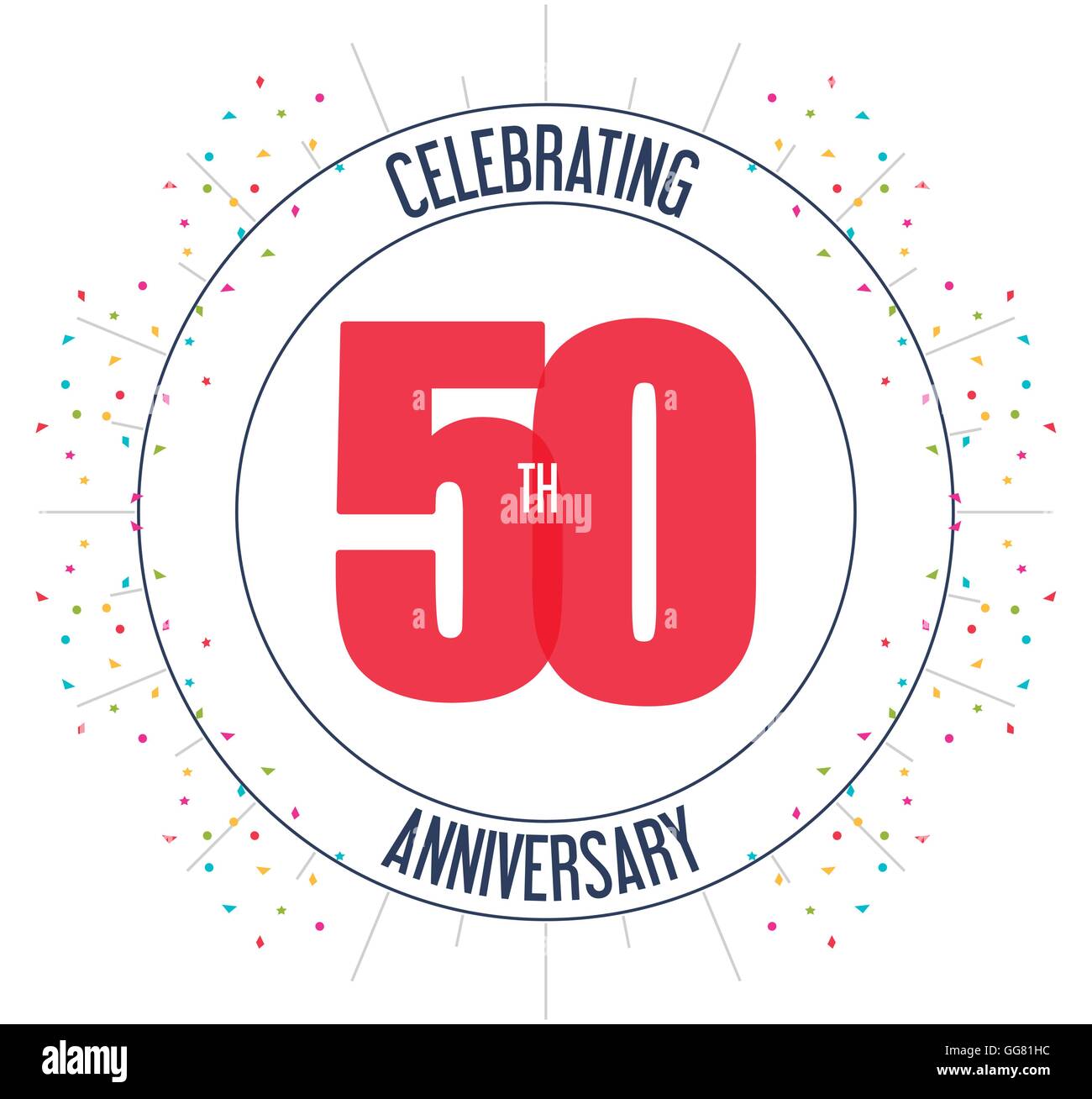 50 Year. Celebrating Anniversary. Vector graphic Stock Vector Image ...