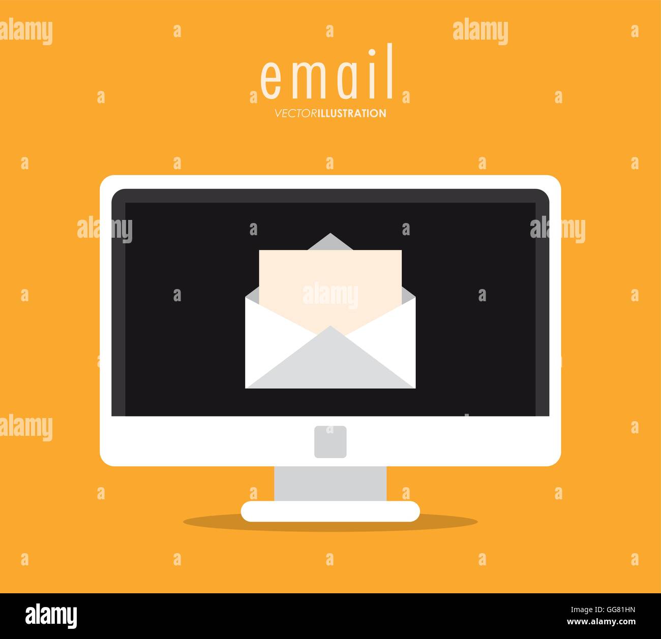 envelope and computer icon. Email design. Vector graphic Stock Vector ...