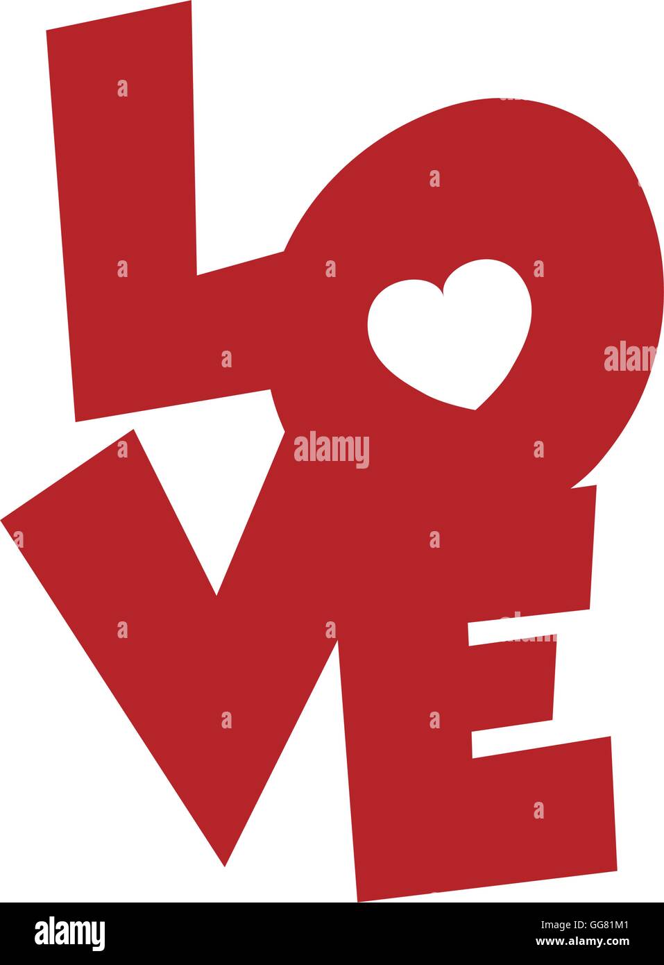 heart text love shape letter icon. Vector graphic Stock Vector Image ...