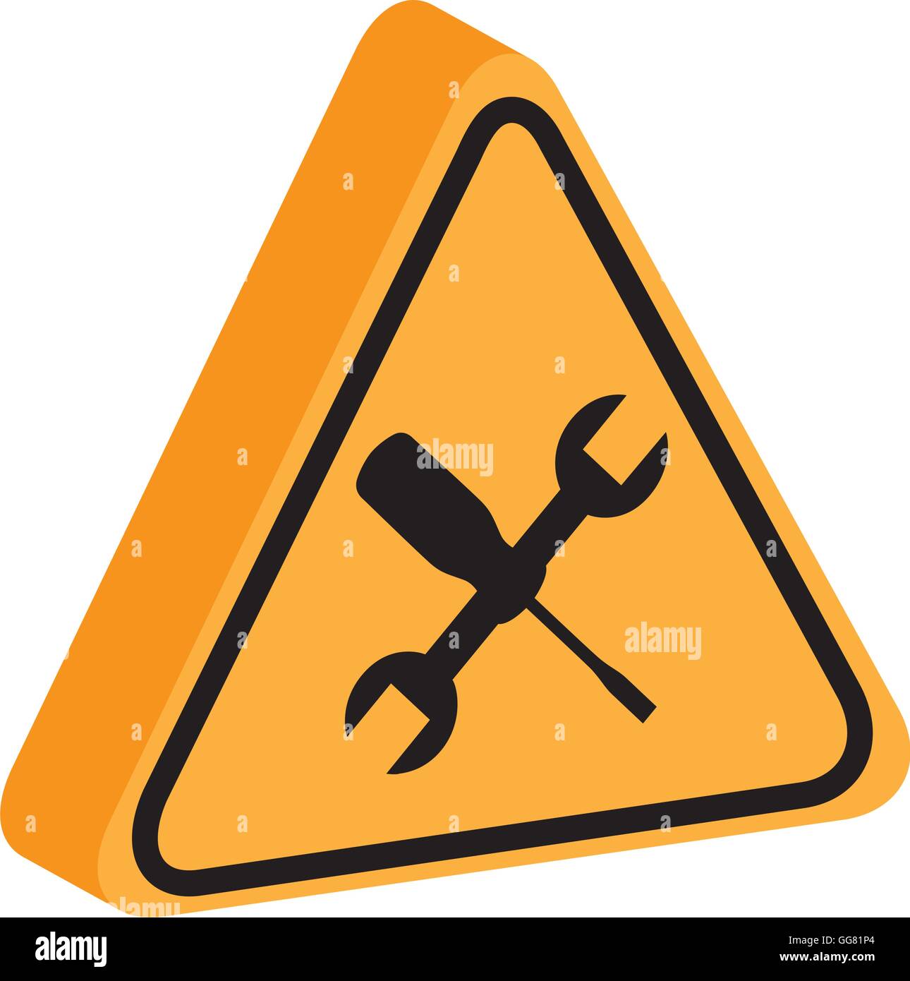 triangle yellow information signal icon Stock Vector Image & Art - Alamy