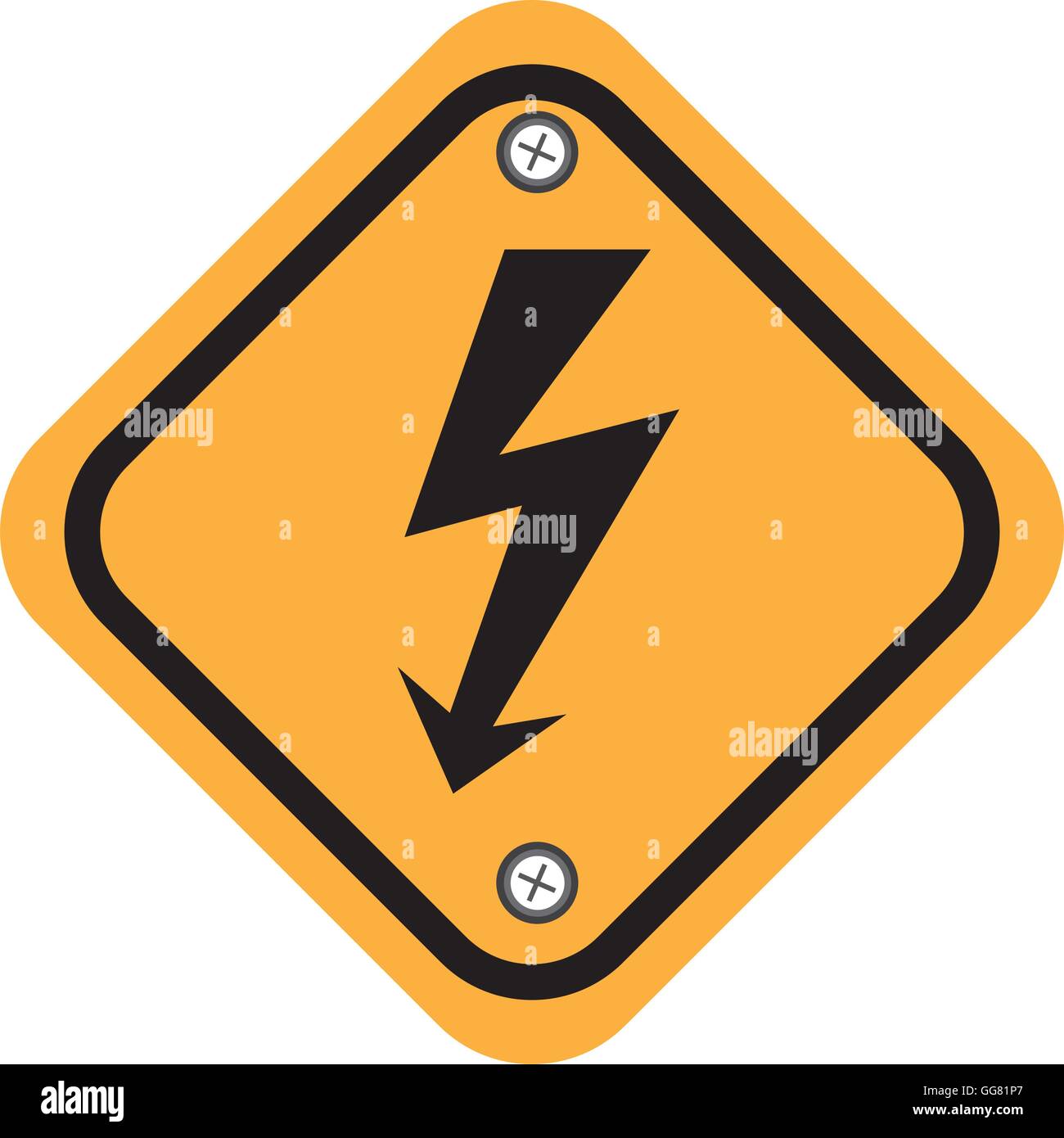 rhombus security yellow sign Stock Vector Image & Art - Alamy