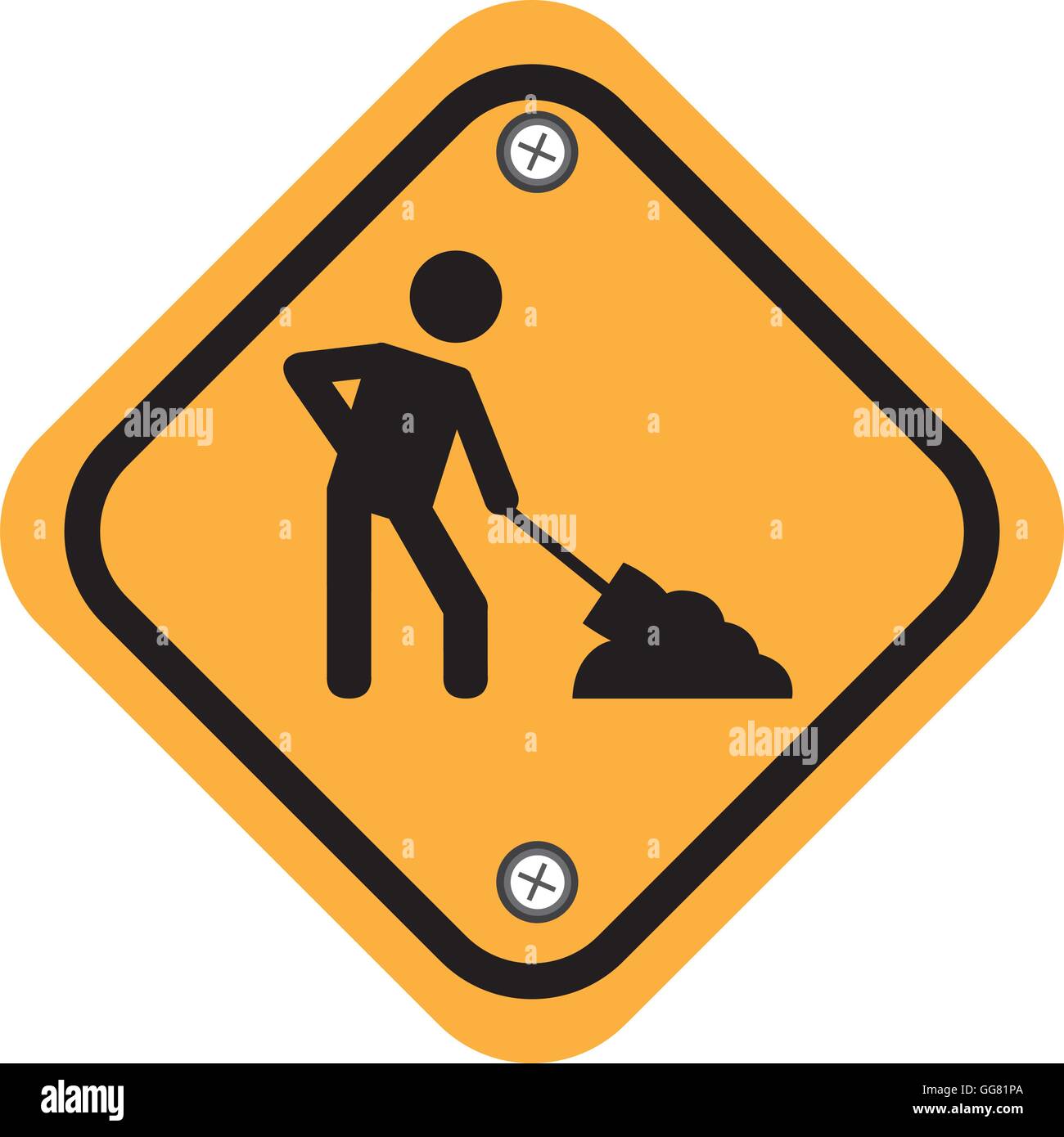 rhombus security yellow sign Stock Vector Image & Art - Alamy