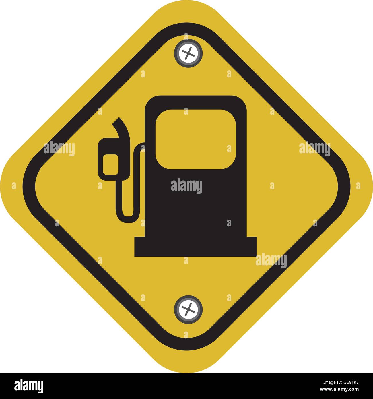 rhombus security yellow sign Stock Vector Image & Art - Alamy