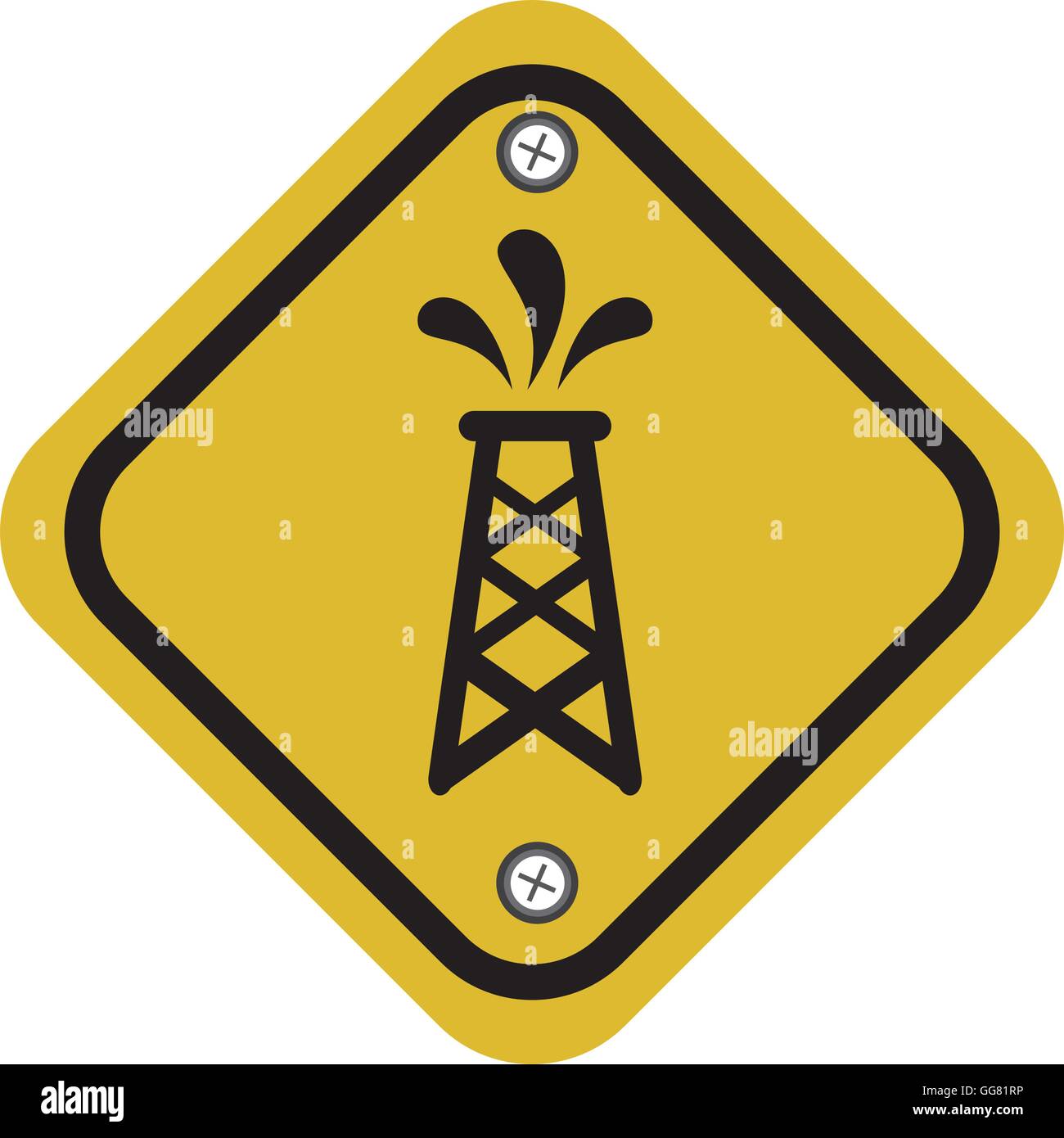 rhombus security yellow sign Stock Vector Image & Art - Alamy