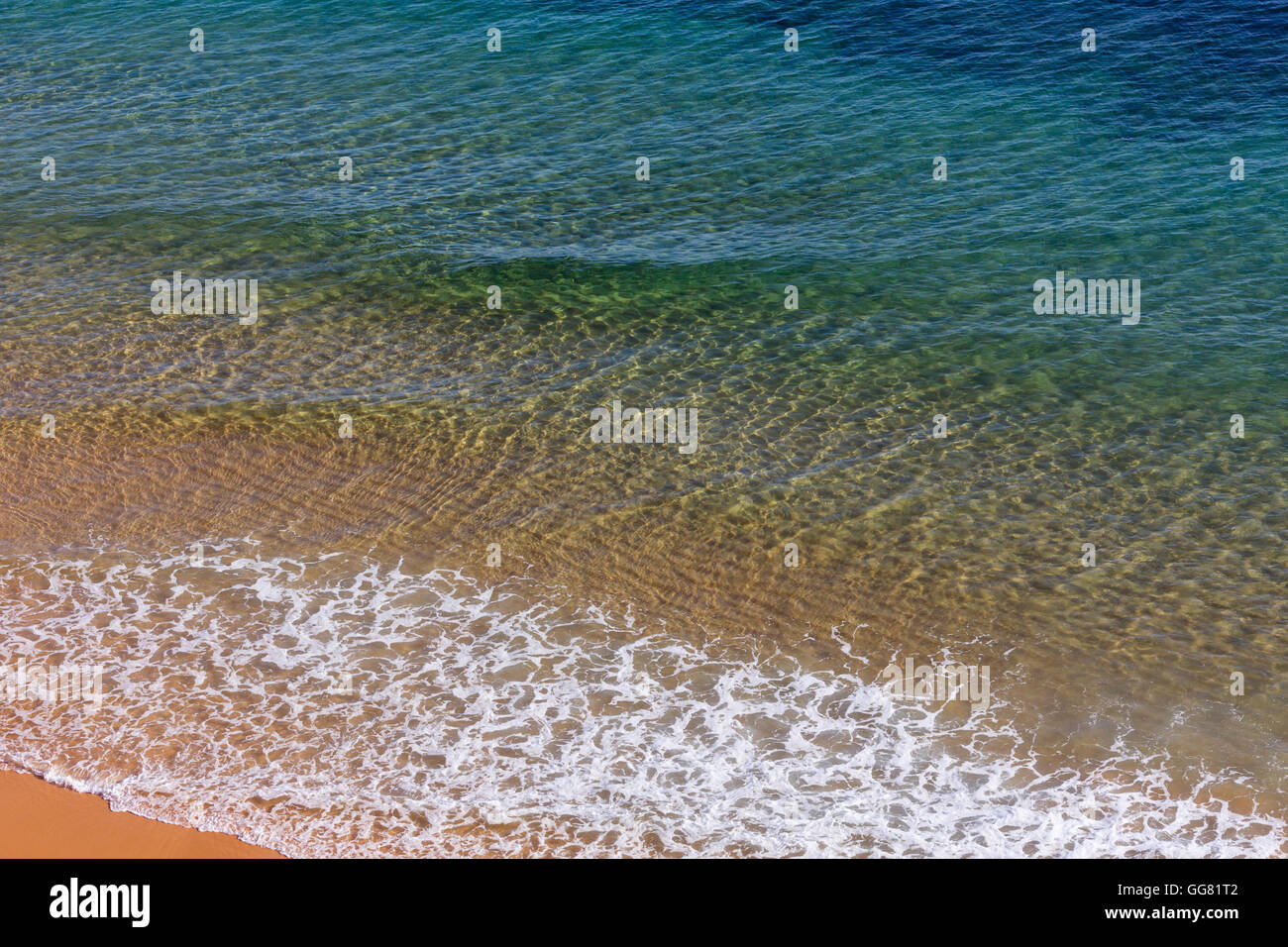 Limpid sea water surface. View from above. Nature background Stock ...