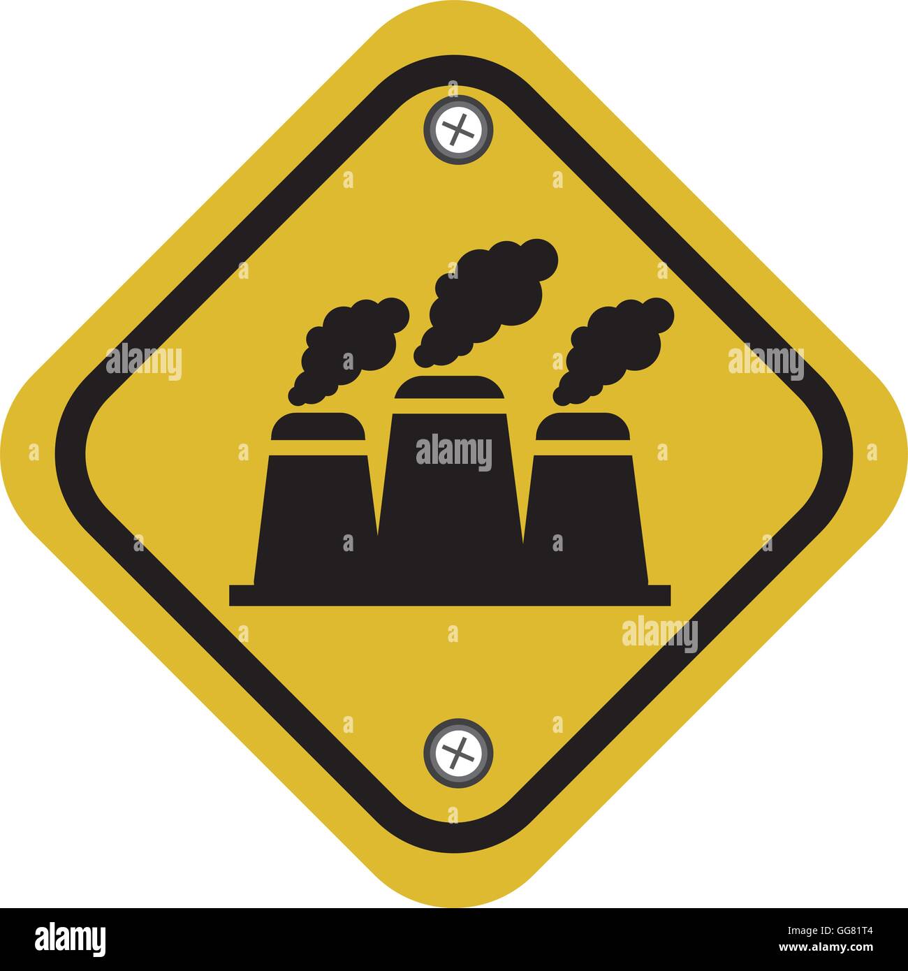 rhombus security yellow sign Stock Vector Image & Art - Alamy