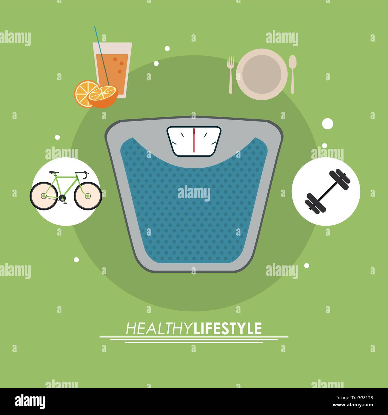 weight juice bike icon. Healthy lifestyle design. Vector graphic Stock Vector Image & Art - Alamy