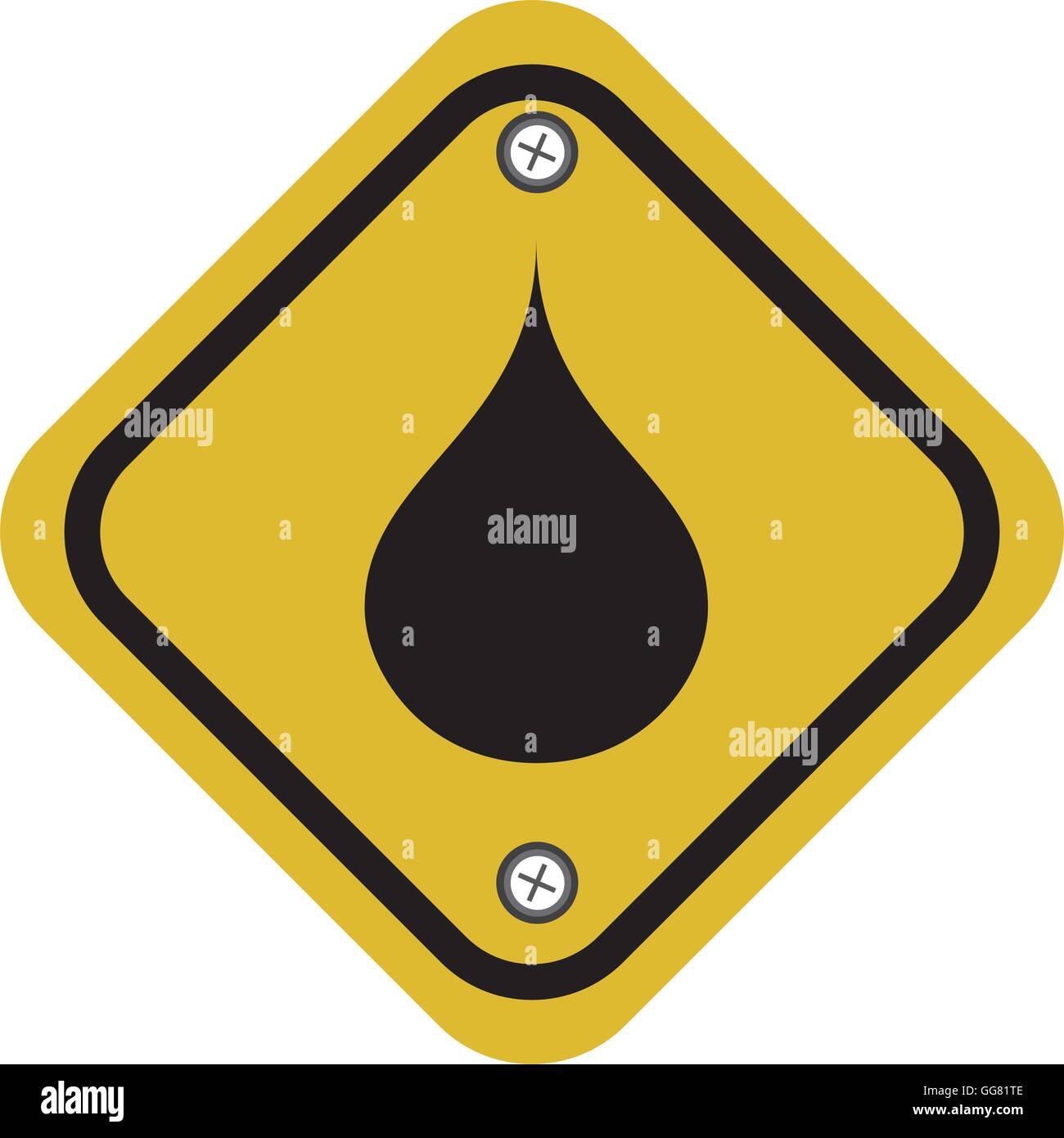 rhombus security yellow sign Stock Vector Image & Art - Alamy