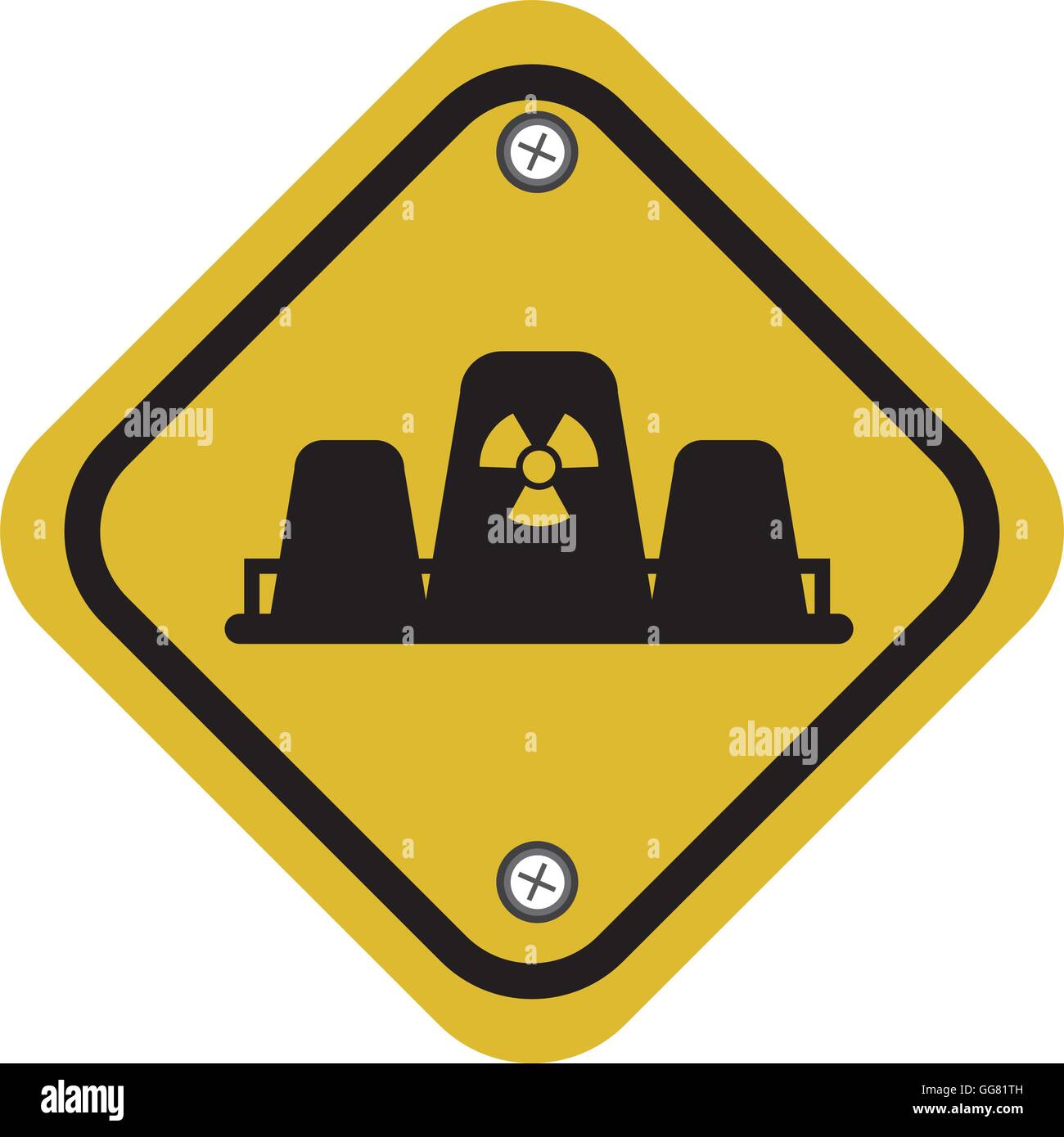 rhombus security yellow sign Stock Vector Image & Art - Alamy