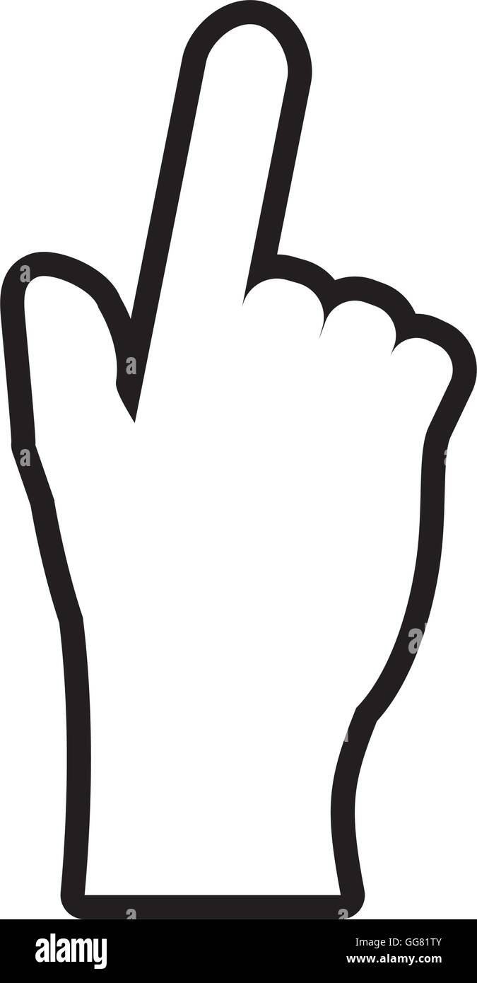 fingers human hand gesture icon. Vector graphic Stock Vector Image ...