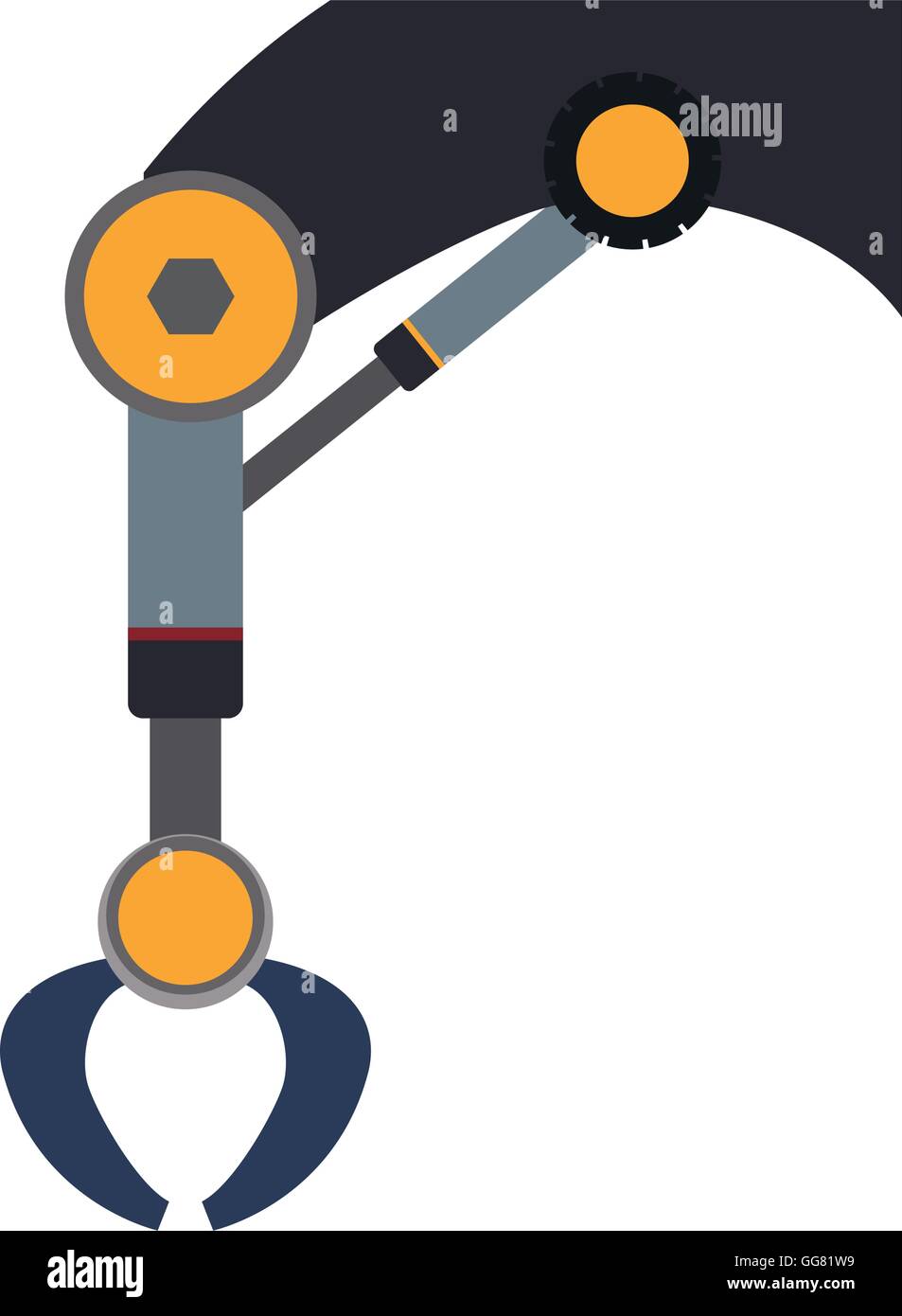 arm robot technology android metal icon. Vector graphic Stock Vector ...