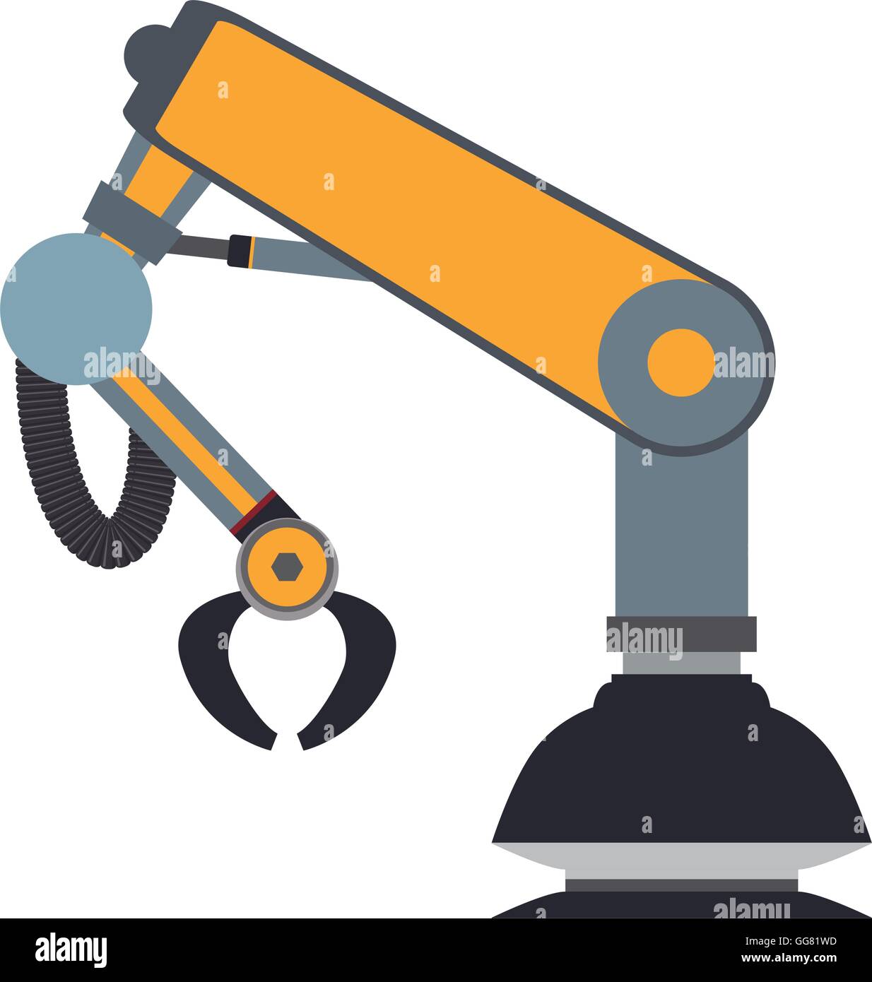 arm robot technology android metal icon. Vector graphic Stock Vector ...